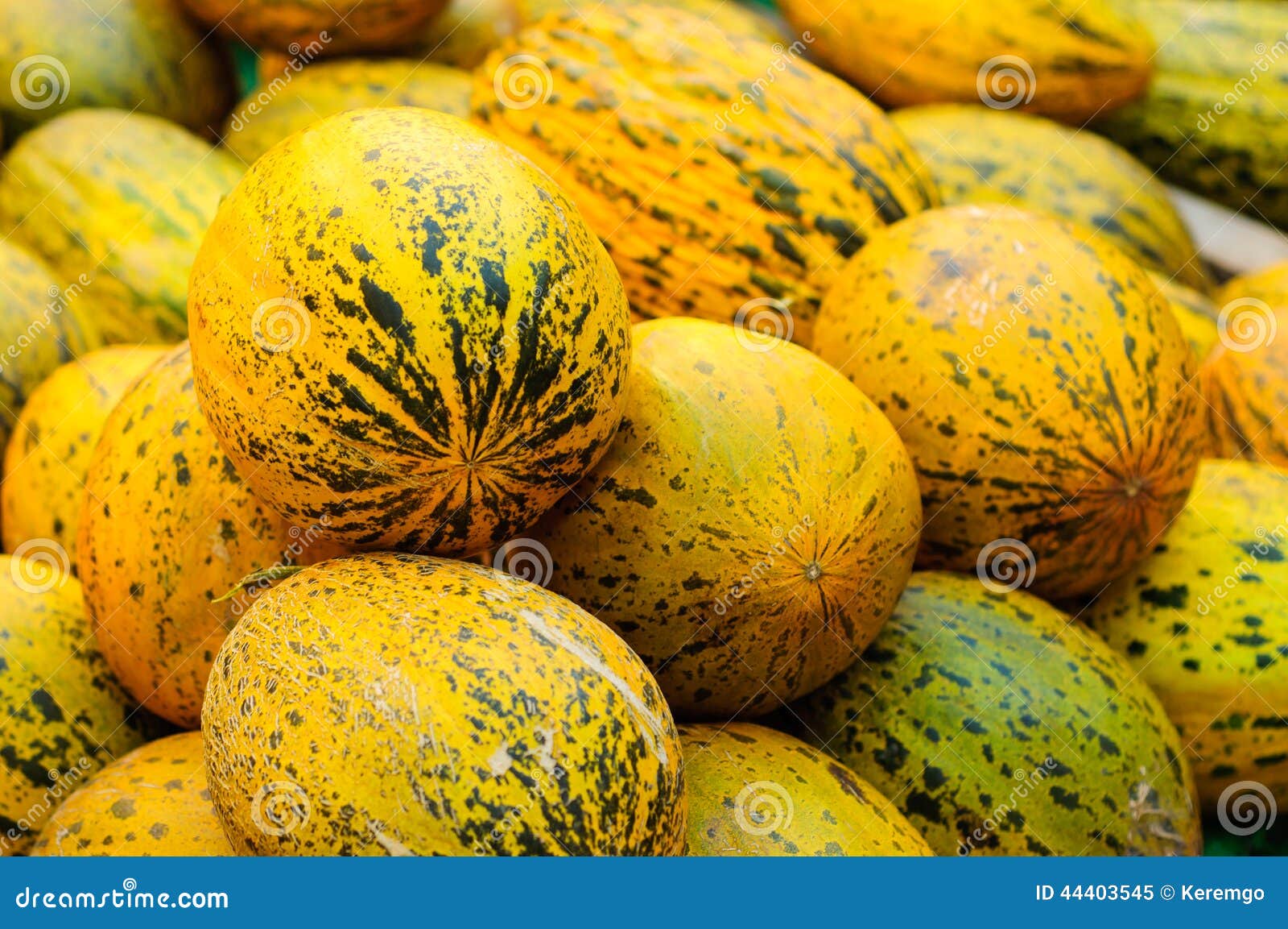 Fresh Melon on a District Bazaar Stock Image - Image of food, sweets ...