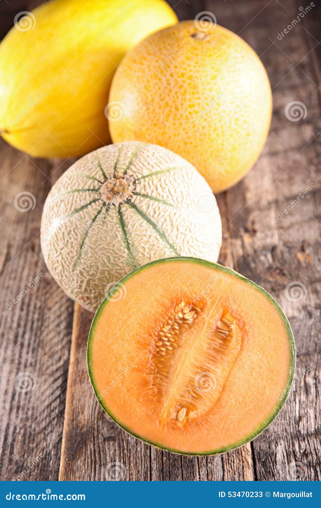 Fresh melon stock image. Image of healthy, wood, variety - 53470233