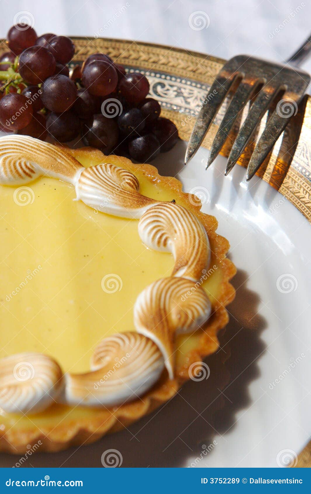 Fresh Meringue Pie and Grapes Stock Image - Image of attractive ...