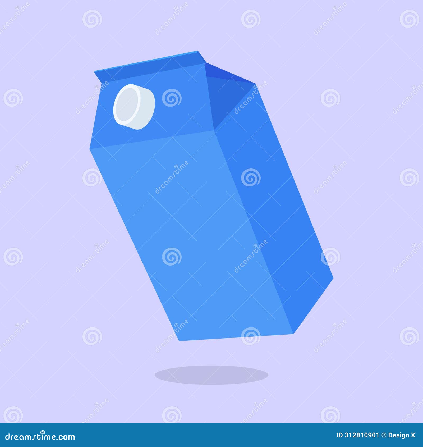 Fresh Milk Box Vector Illustration Icon Fresh Carton of Milk Box Icon ...