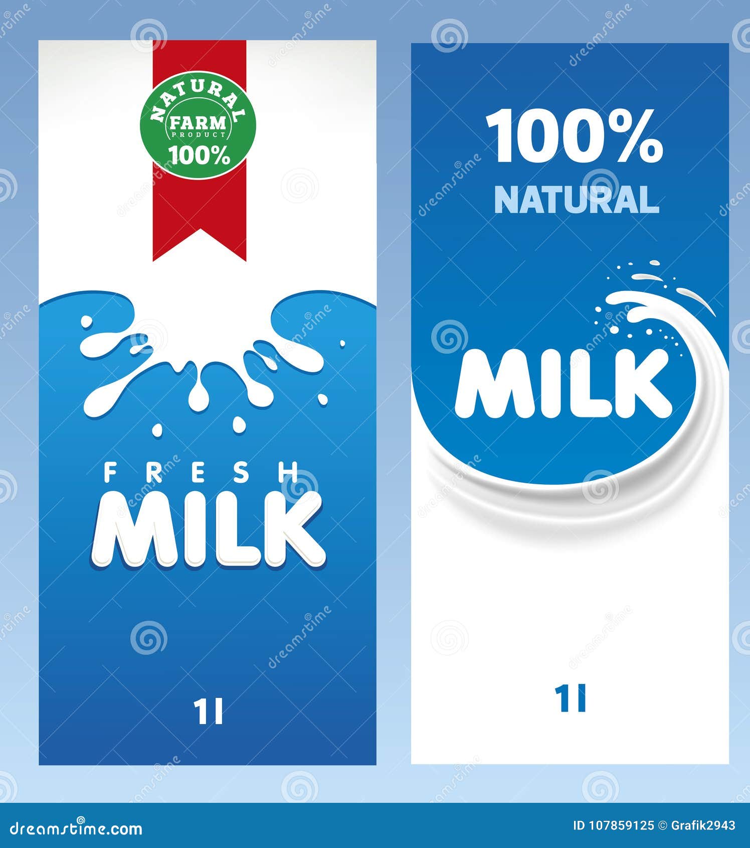 Fresh Milk Design Template Package Stock Illustration - Illustration of ...