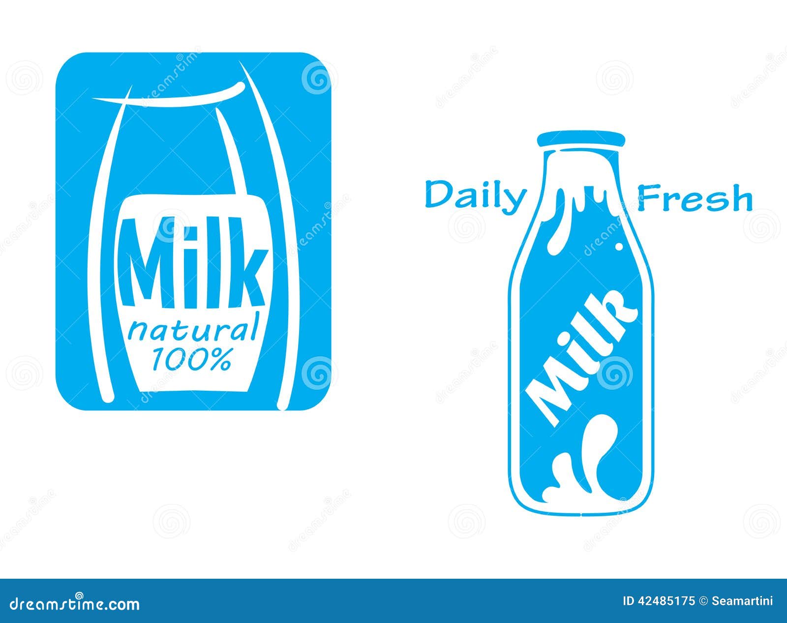 Fresh Milk Emblems and Symbols Stock Vector - Illustration of market ...