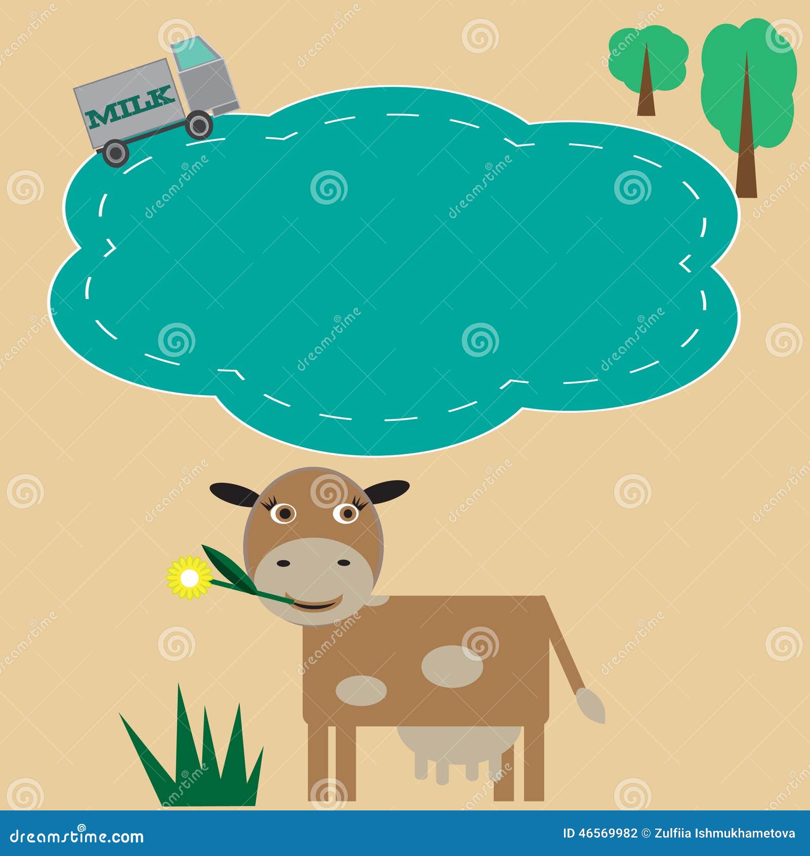 Fresh Milk from Farm To Table Stock Vector - Illustration of drink ...