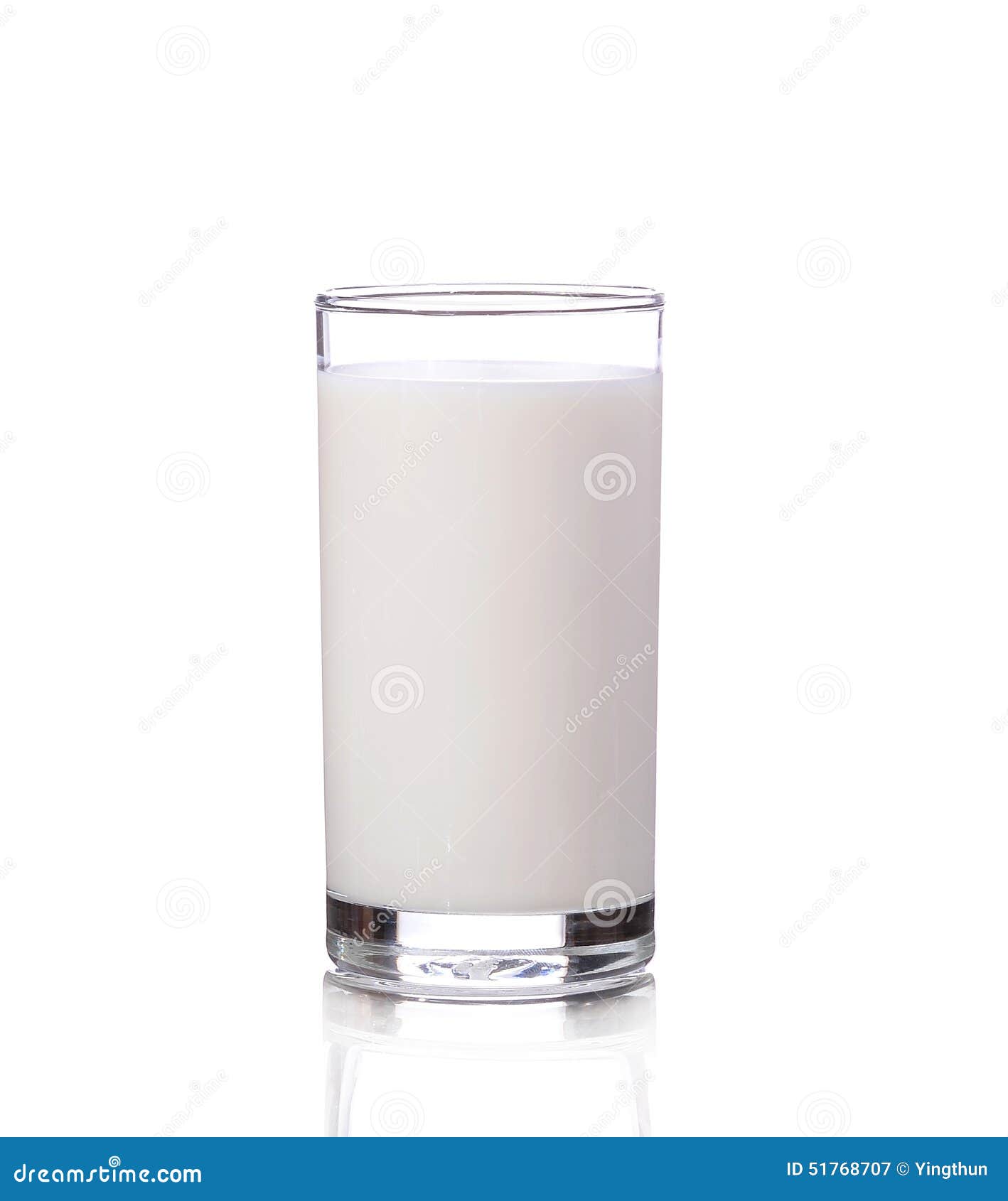 Fresh Milk in the Glass on White Background Stock Image - Image of milk ...
