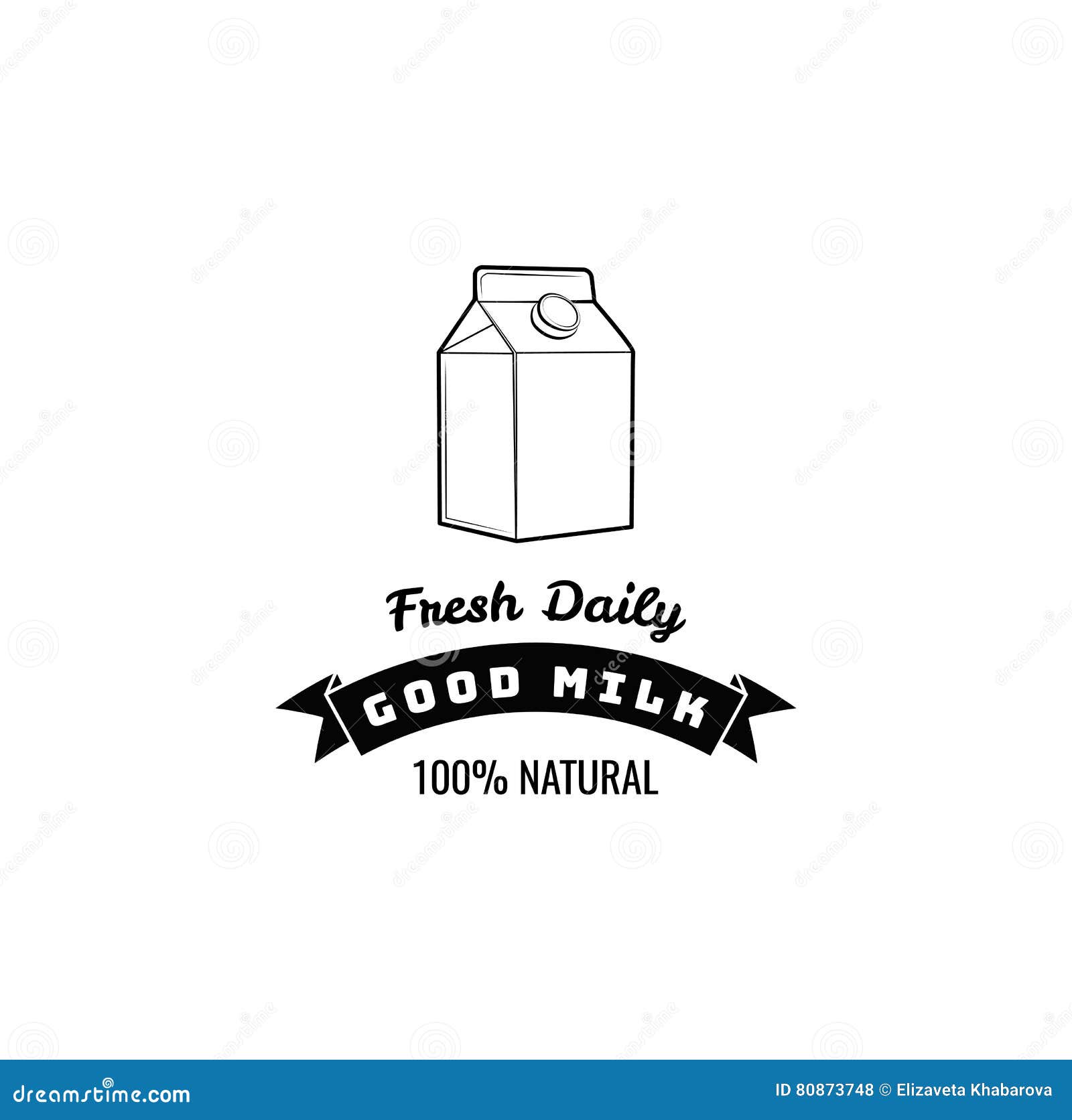 Milk Packaging Concept Isolated On White Background, Red Color Scheme ...
