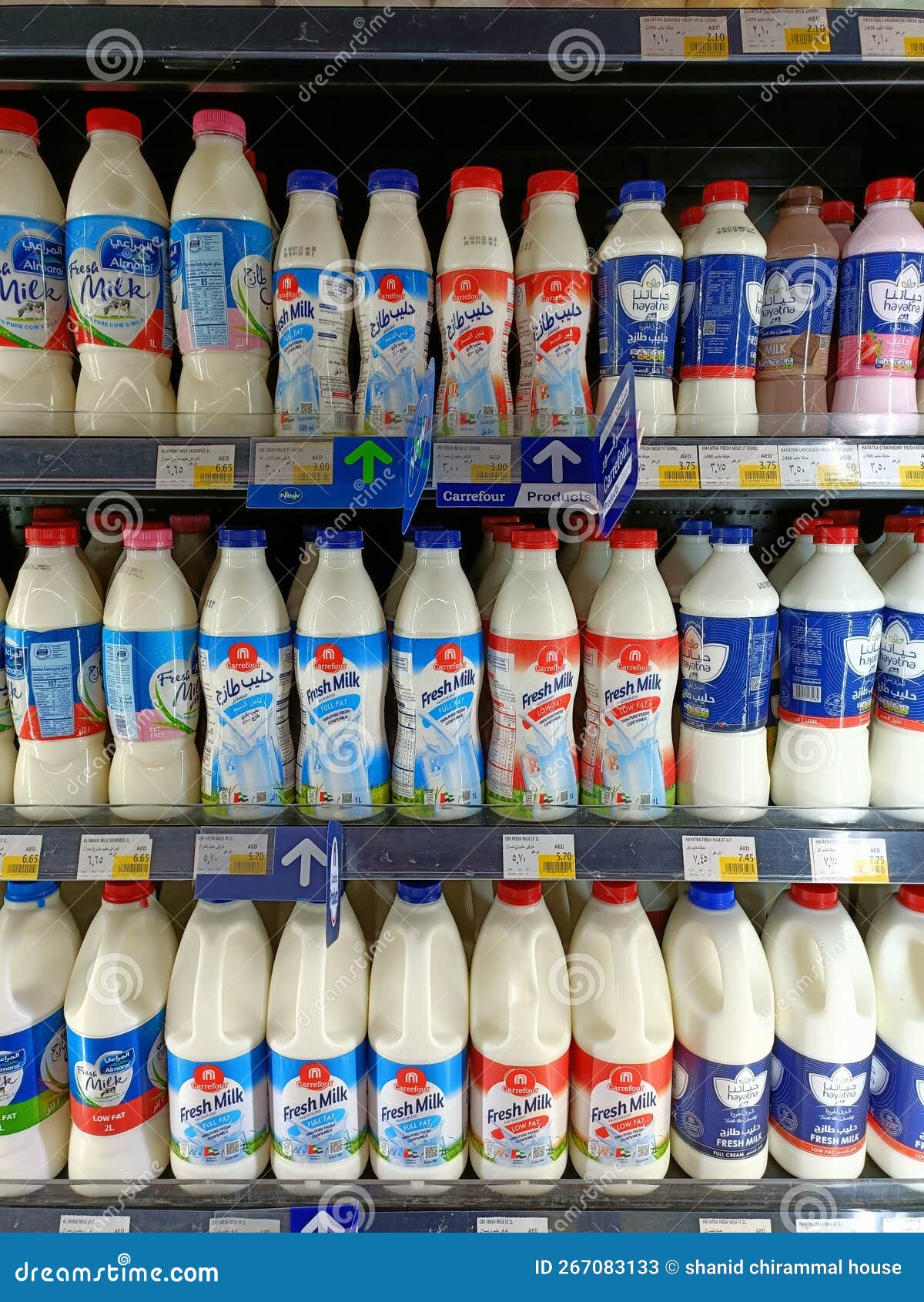 Fresh Milk Products Display Editorial Stock Photo - Image of hayatna ...