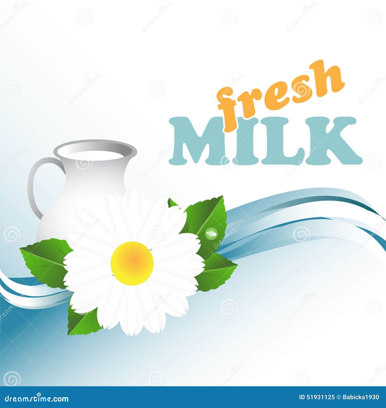Fresh milk stock vector. Illustration of calcium, blue - 51931125