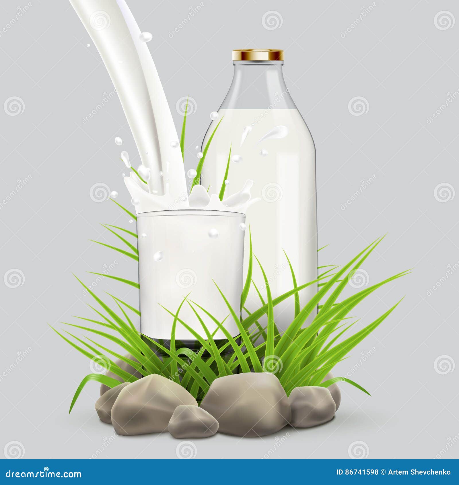 Fresh Milk Vector Background for Label Design or Advertising Needs ...