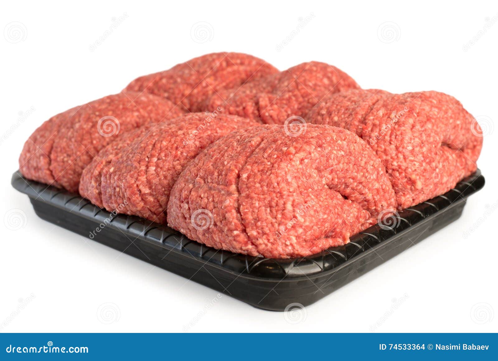 Fresh Minced Mix of Meat in a Plate Stock Photo - Image of hash ...