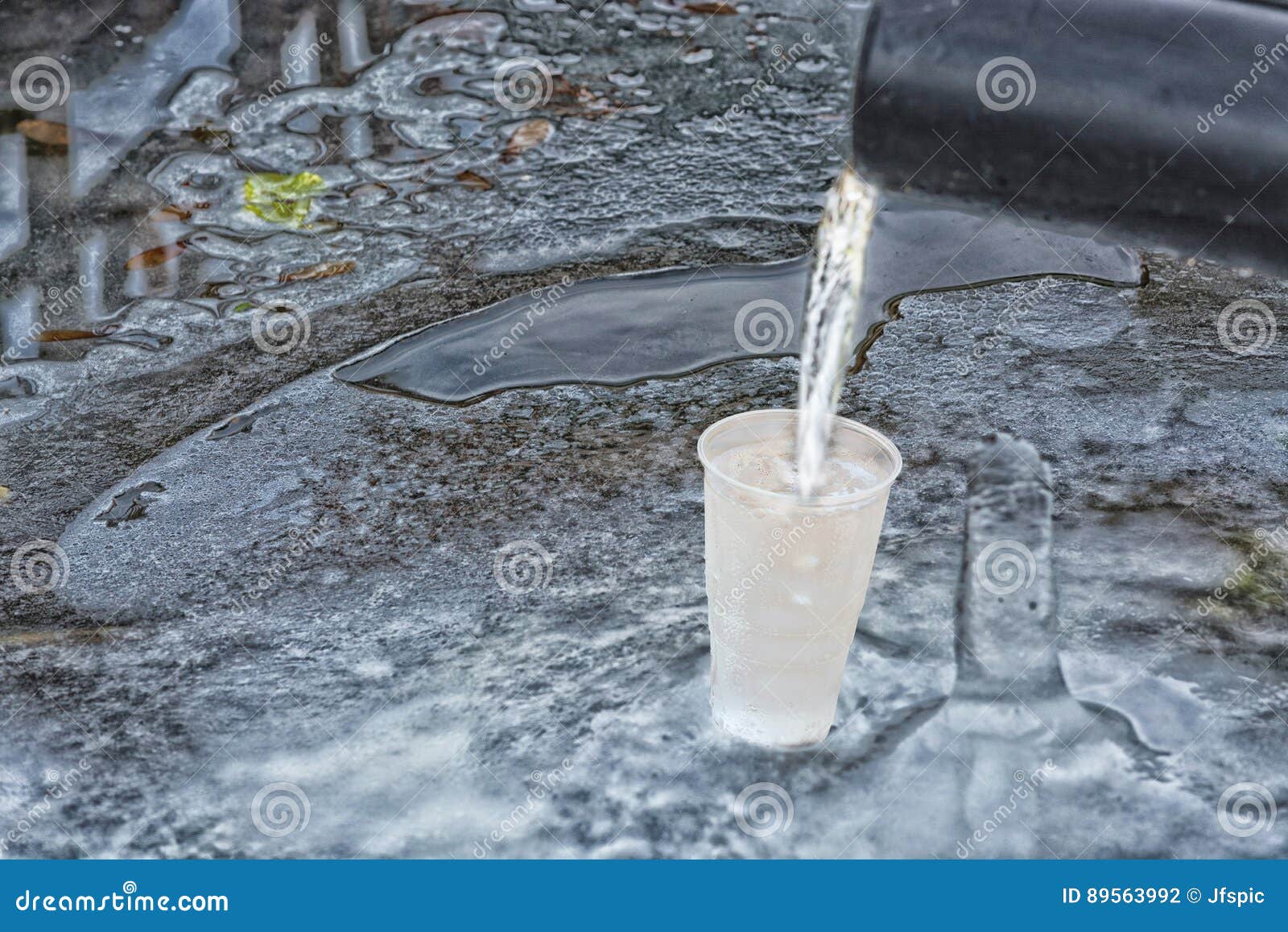 Fresh Mineral Water from a Fresh Water Source Stock Photo - Image of ...
