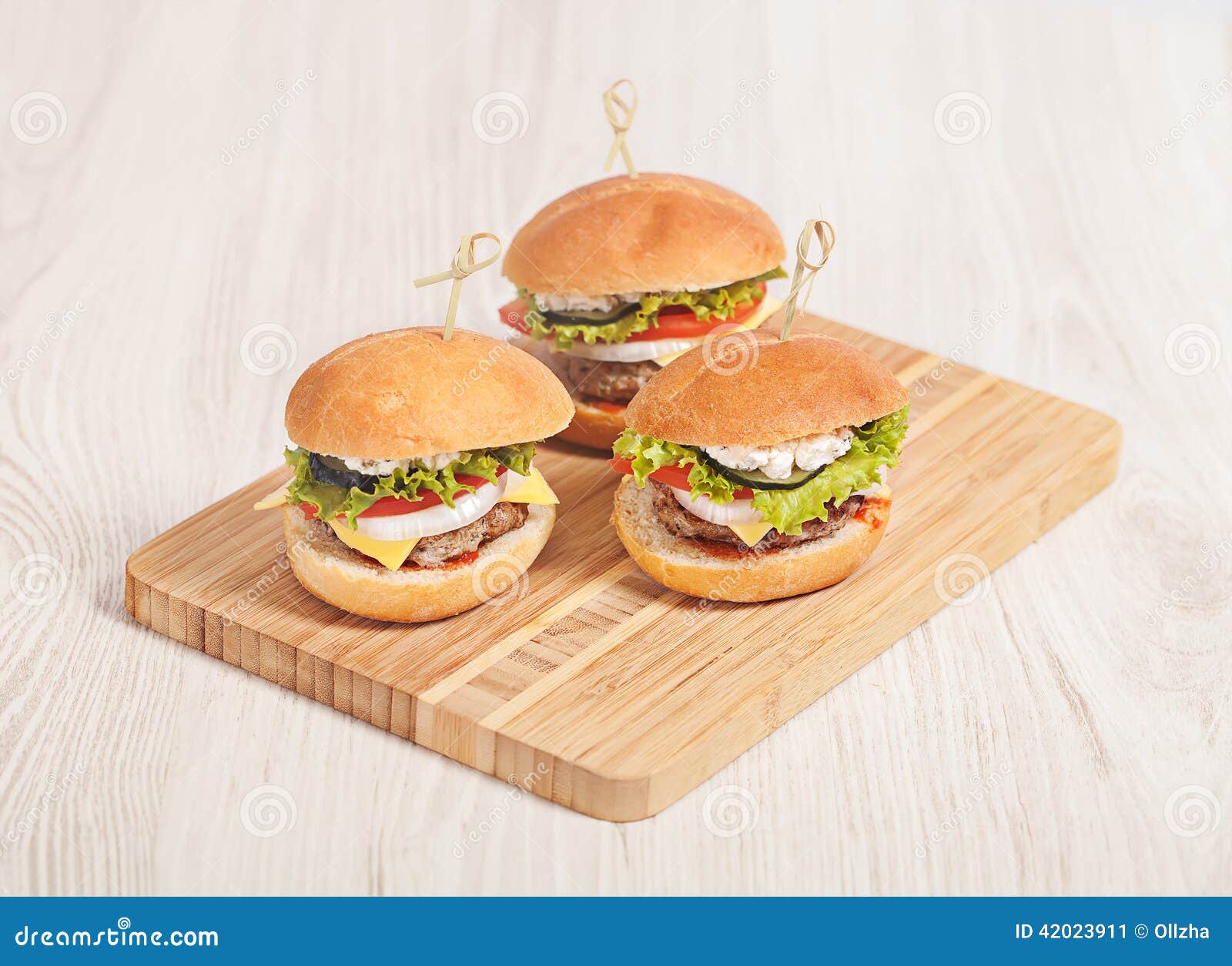Fresh Mini Burger Served Meal Stock Image - Image of grilled, food ...