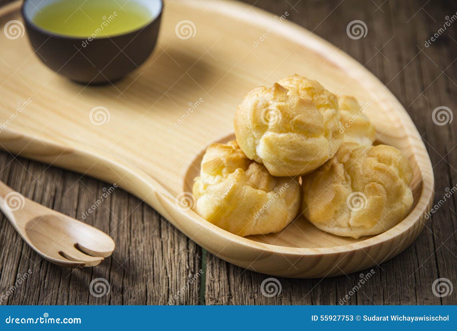 Fresh mini cream puff stock image. Image of taste, cake - 55927753
