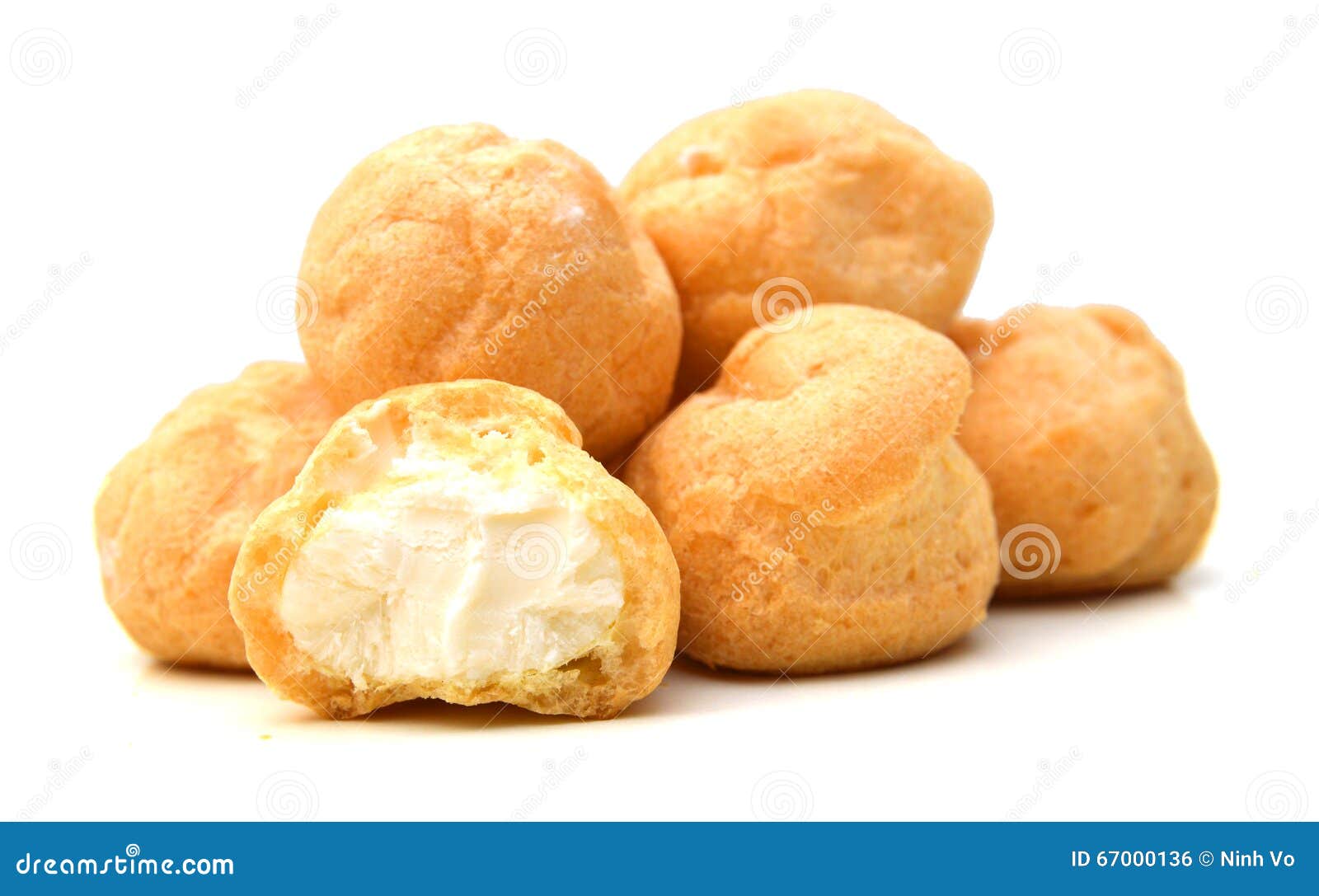 Fresh Mini Cream Puffs stock photo. Image of bakery, closeup - 67000136