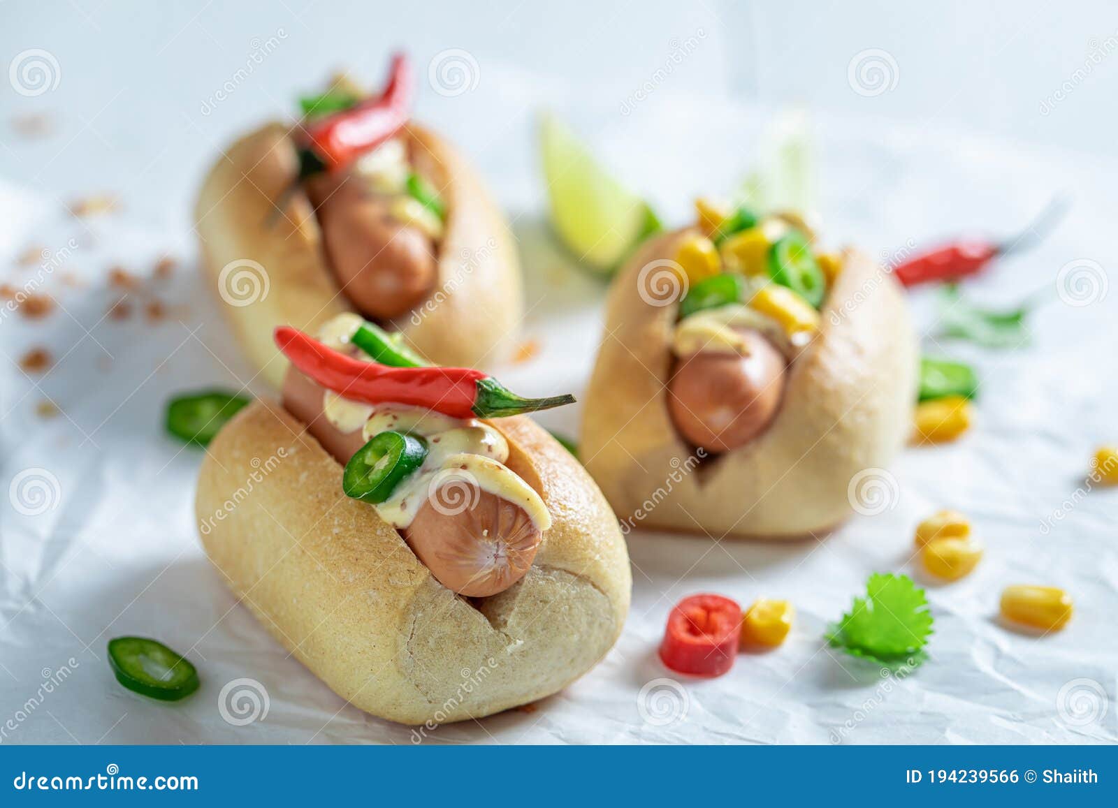 Fresh Mini Hot Dogs As a Quick Appetizers Stock Photo - Image of ...
