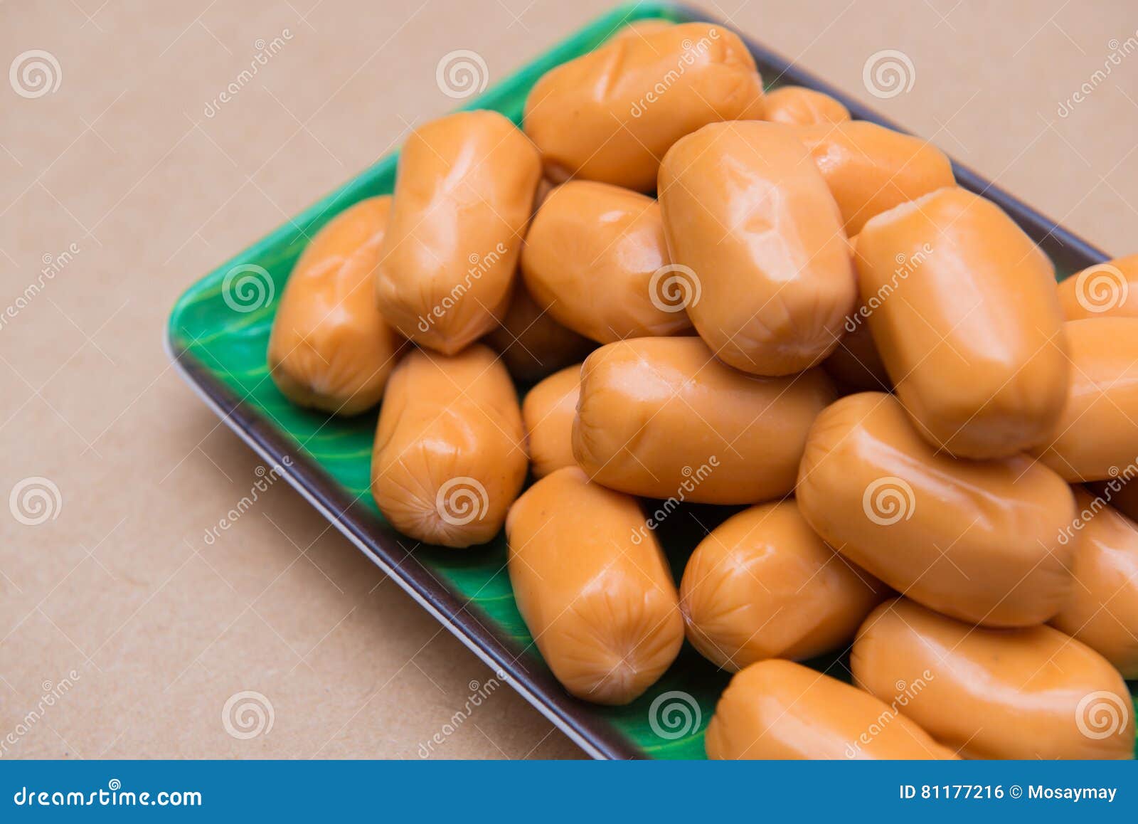 Fresh mini sausage in dish stock photo. Image of delicious - 81177216