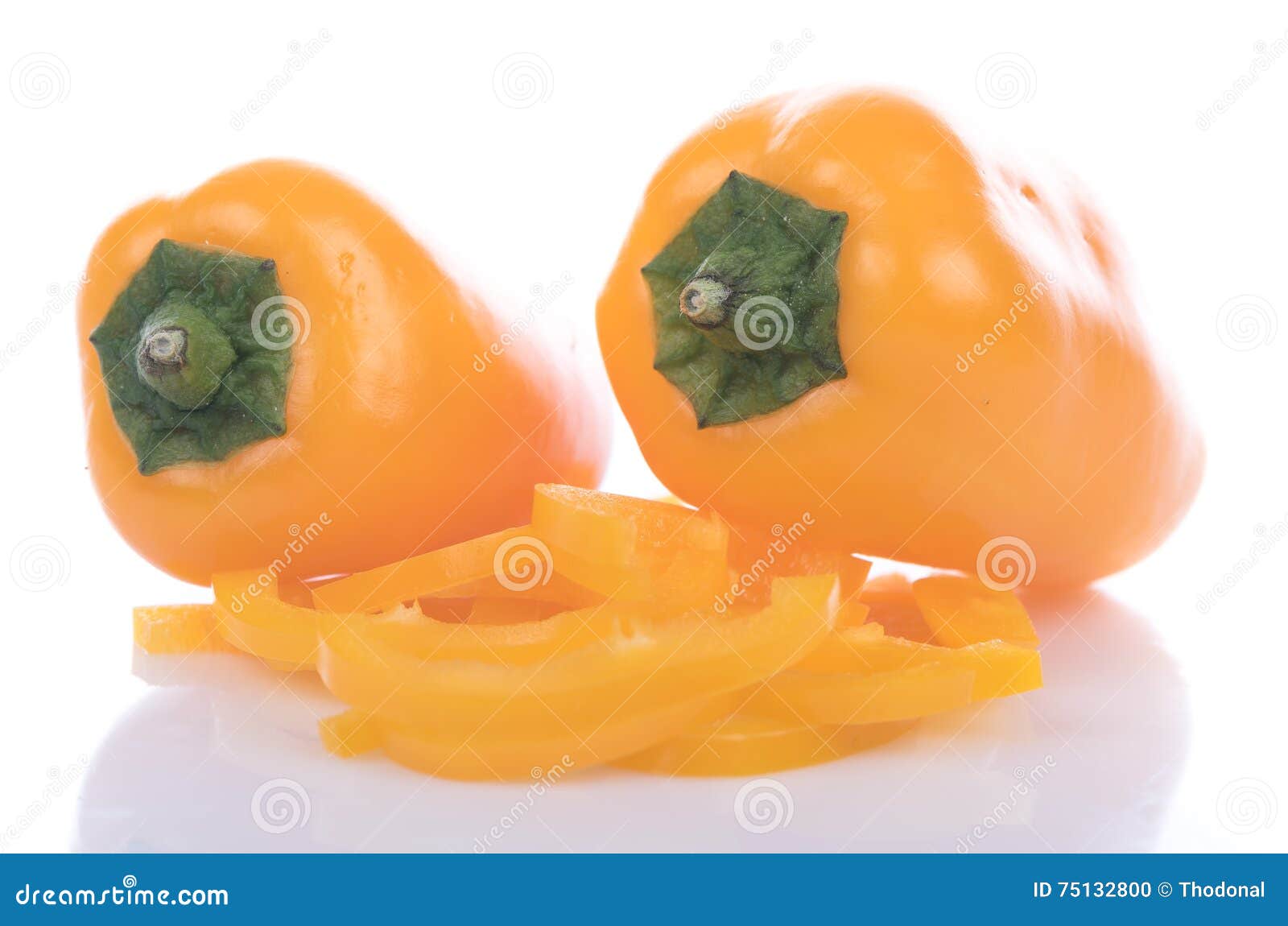 Fresh mini yellow peppers stock photo. Image of slices - 75132800