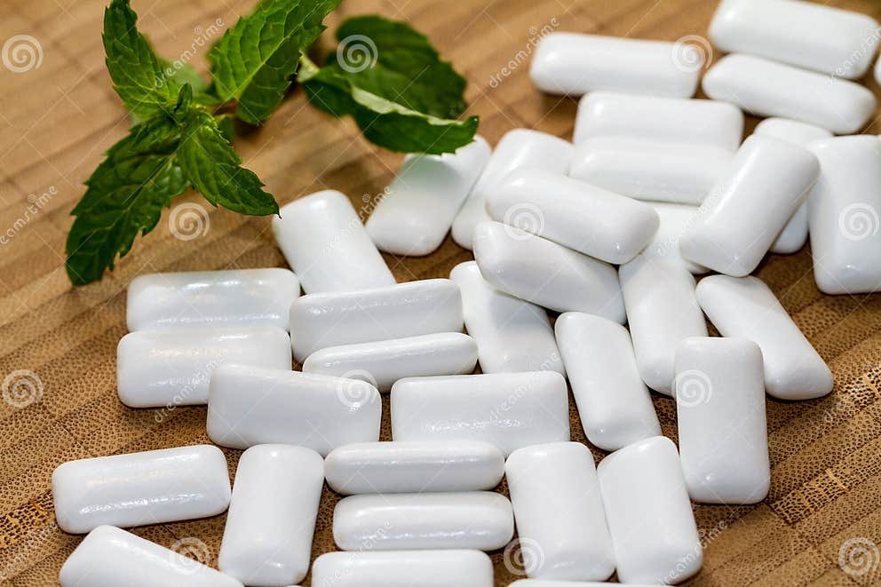 Fresh Mint and Chewing Gum stock photo. Image of stack - 305887036