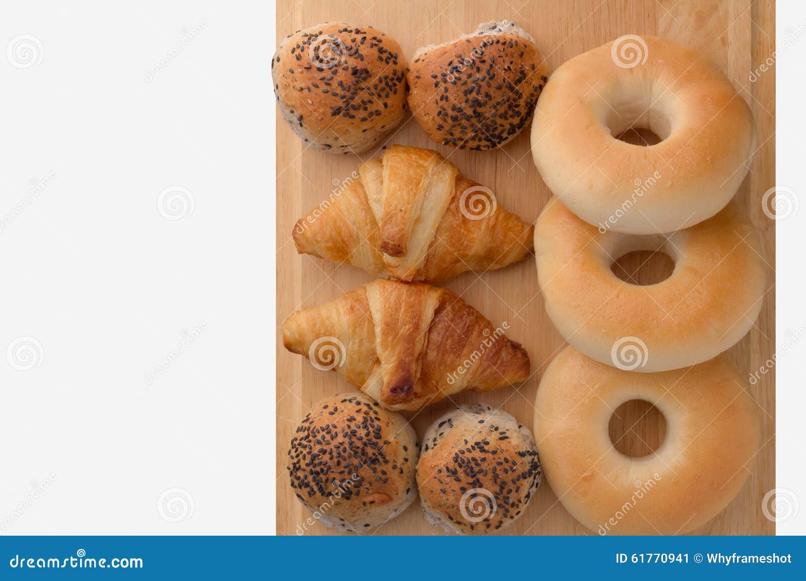 Fresh Mix Bread on the White Background Stock Image - Image of gourmet ...