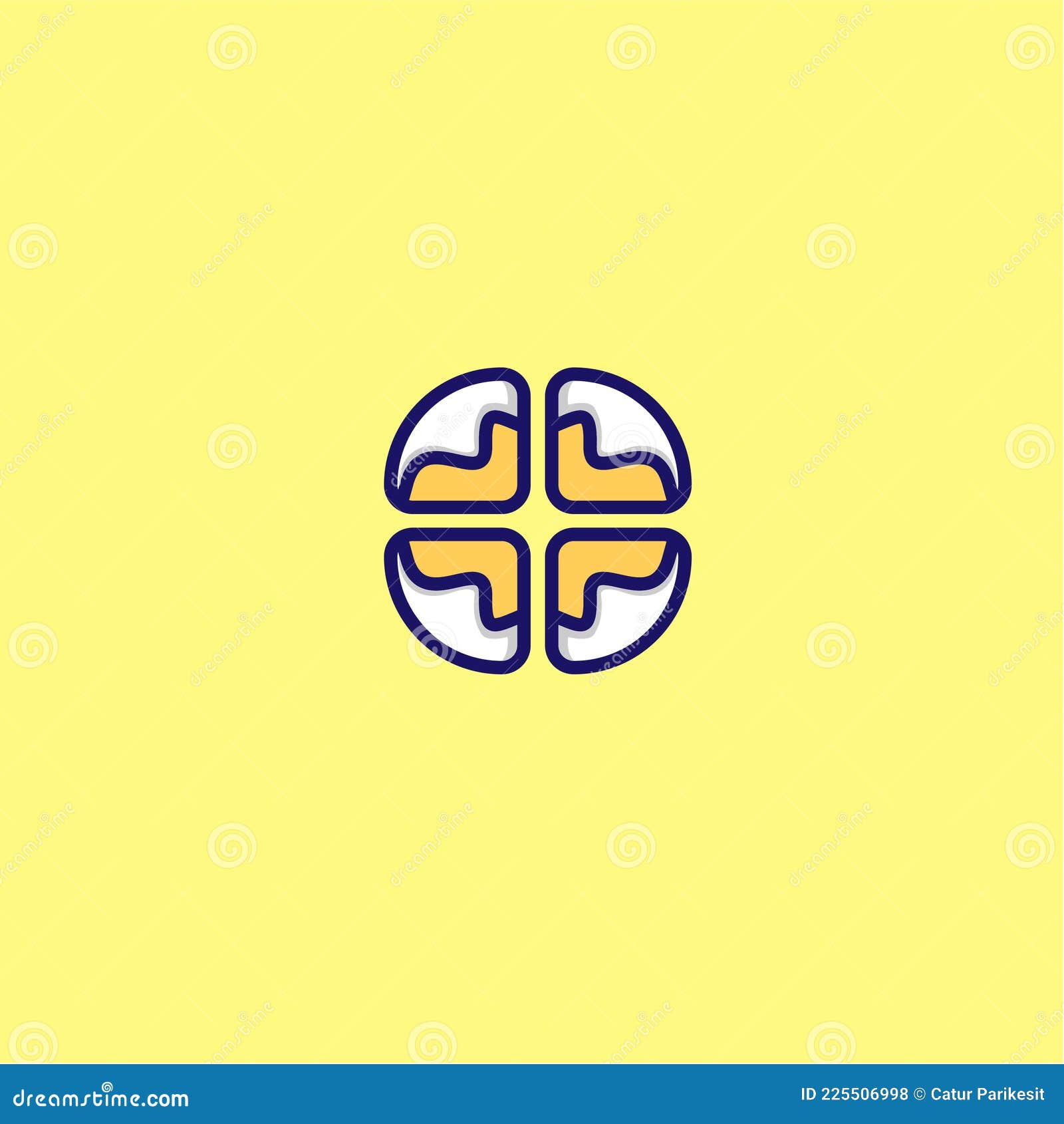 Fresh 4 Mocci Flat Logo Design Vector Illustration Stock Vector ...