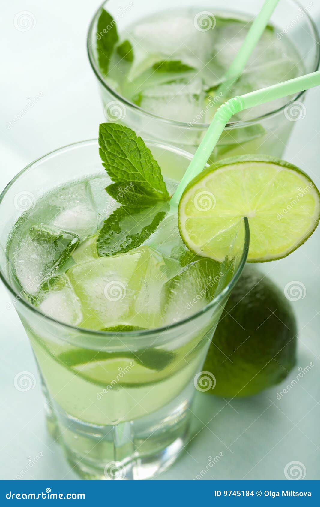 Fresh mojito glasses stock photo. Image of fruit, alcohol - 9745184