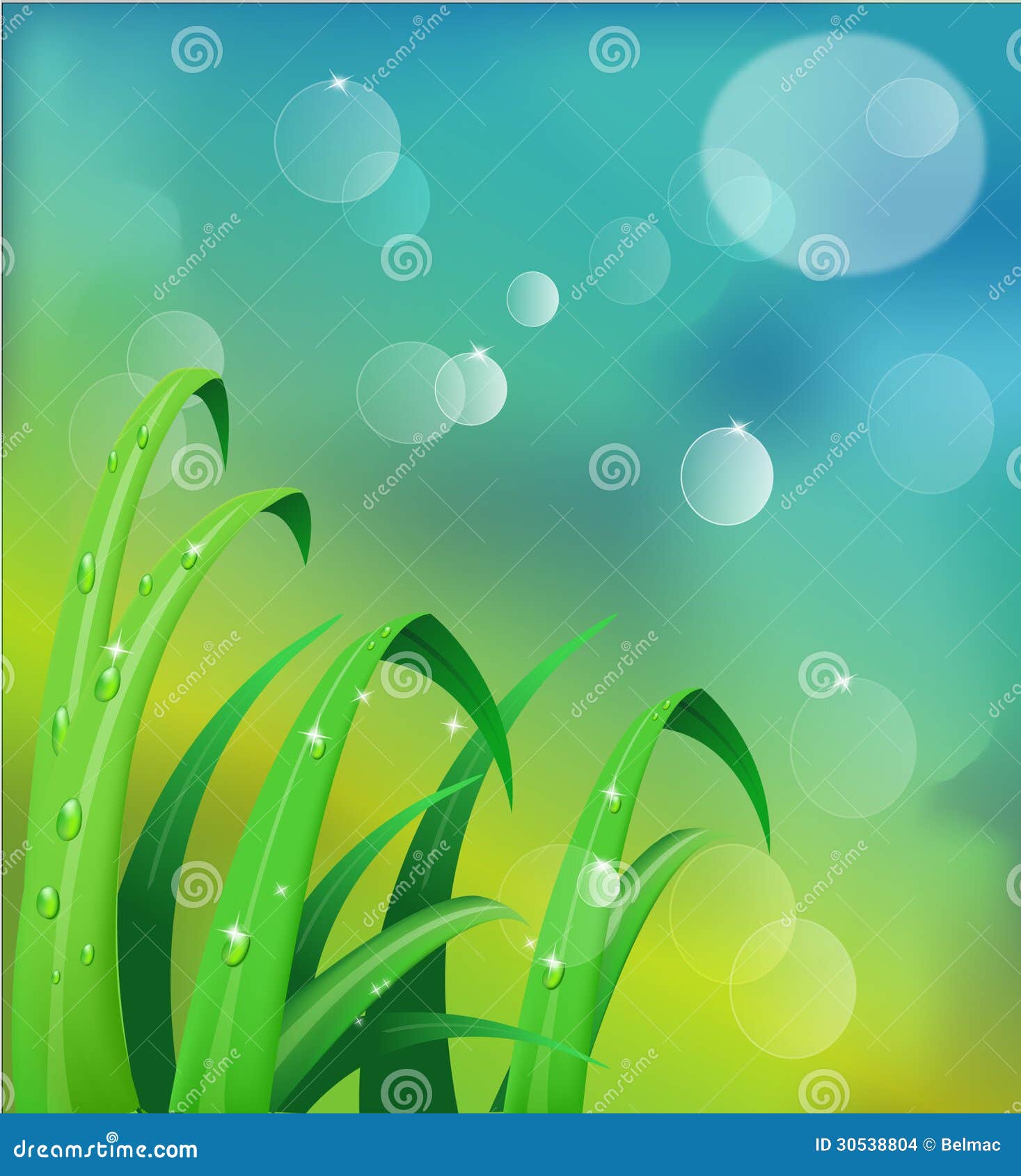 Fresh morning stock illustration. Illustration of grassy - 30538804