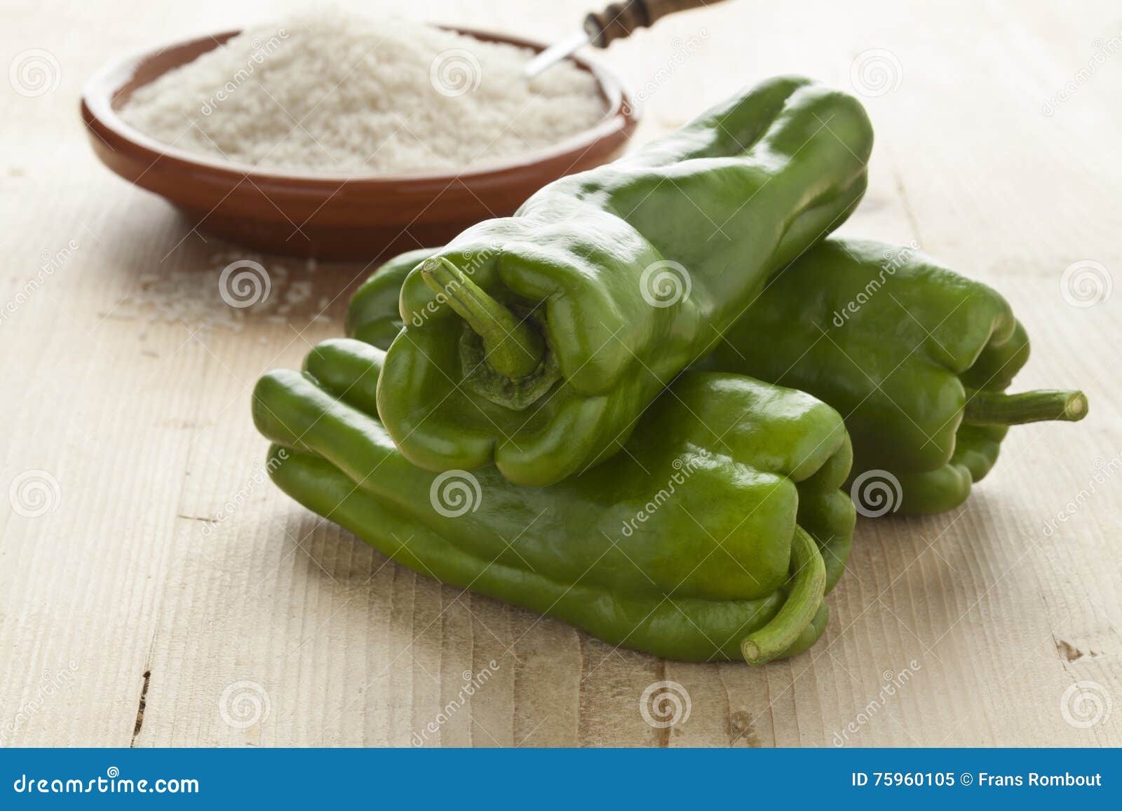 Fresh Moroccan Green Bell Peppers Stock Image - Image of traditional ...