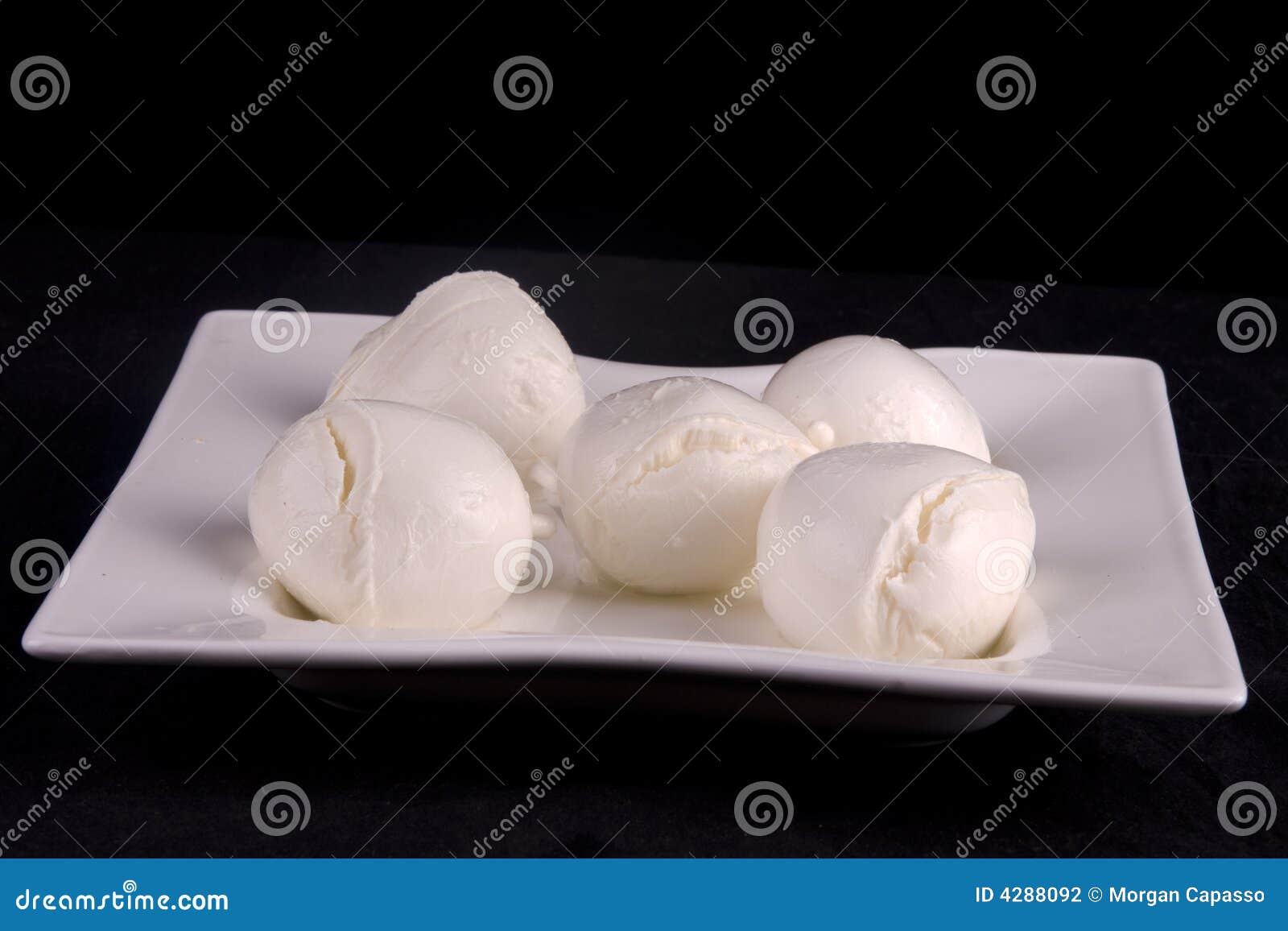 Fresh Mozzarella Cheese stock photo. Image of mozzarella - 4288092