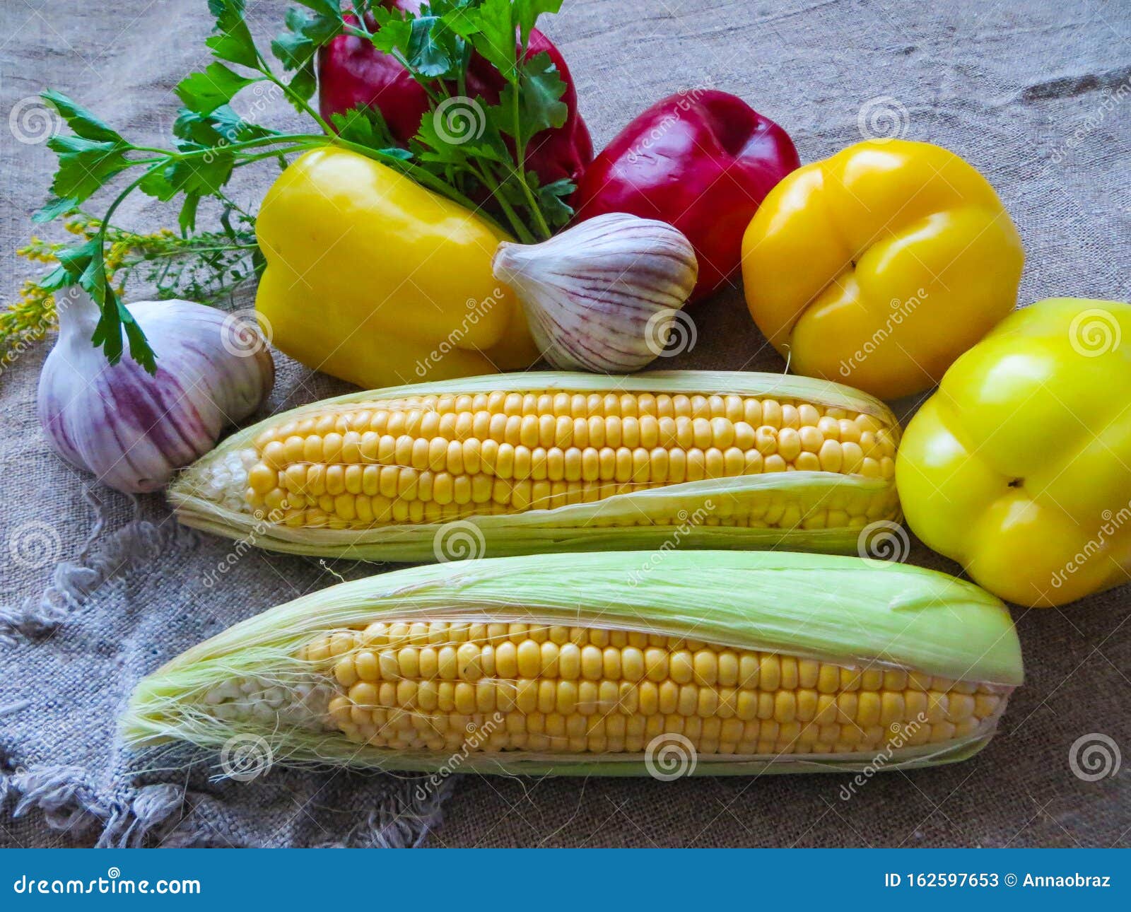 Fresh Multi-colored Vegetables on the Table with Greens Stock Image ...