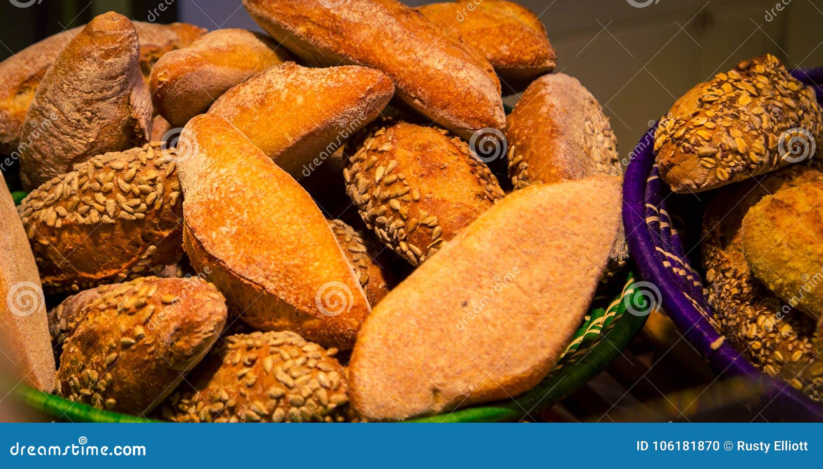 Fresh multi grain buns stock photo. Image of snack, healthy - 106181870