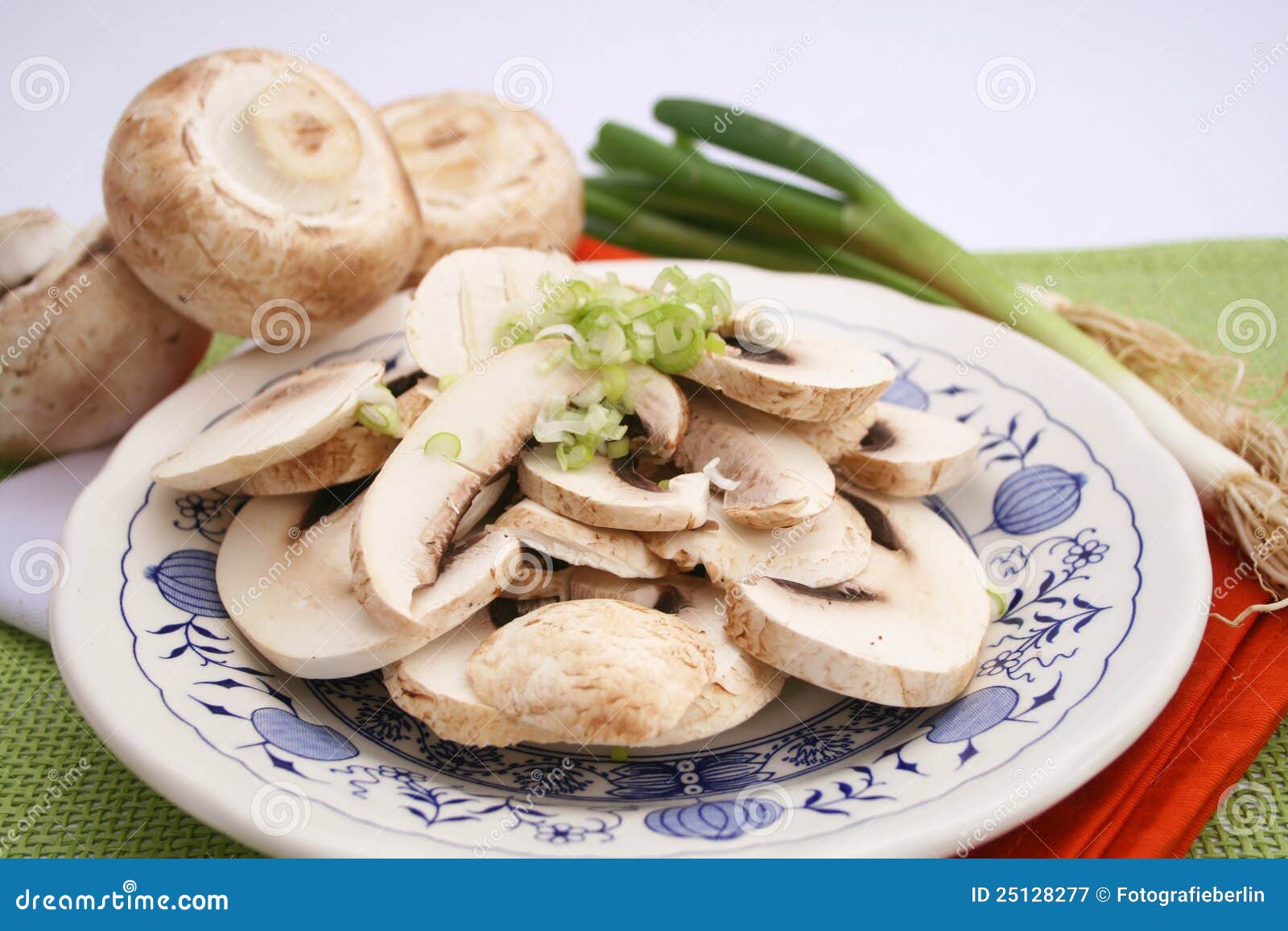Fresh mushroom slices stock image. Image of white, fresh - 25128277