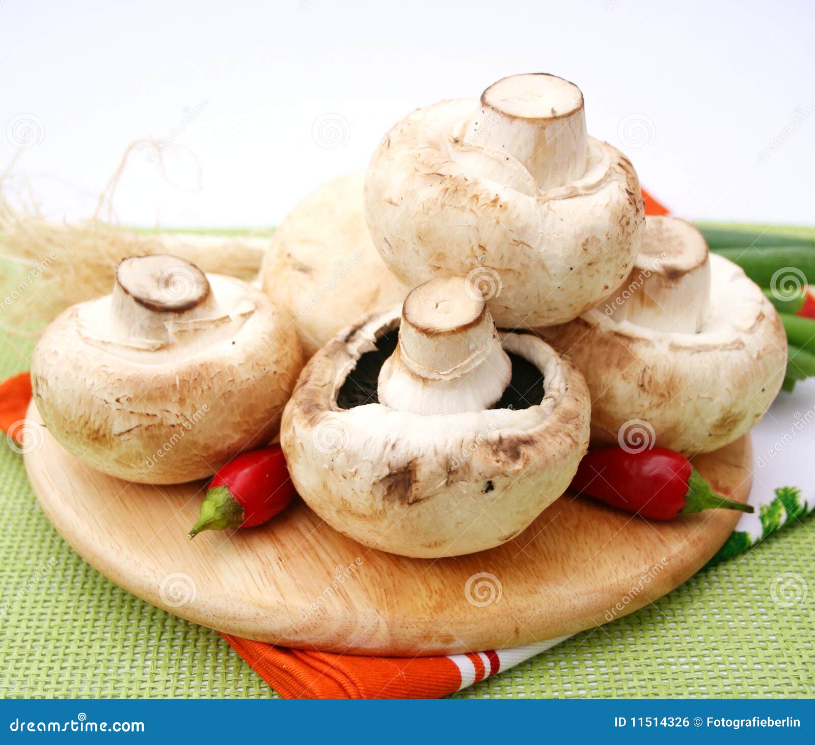 Fresh mushrooms stock photo. Image of food, vitamins - 11514326