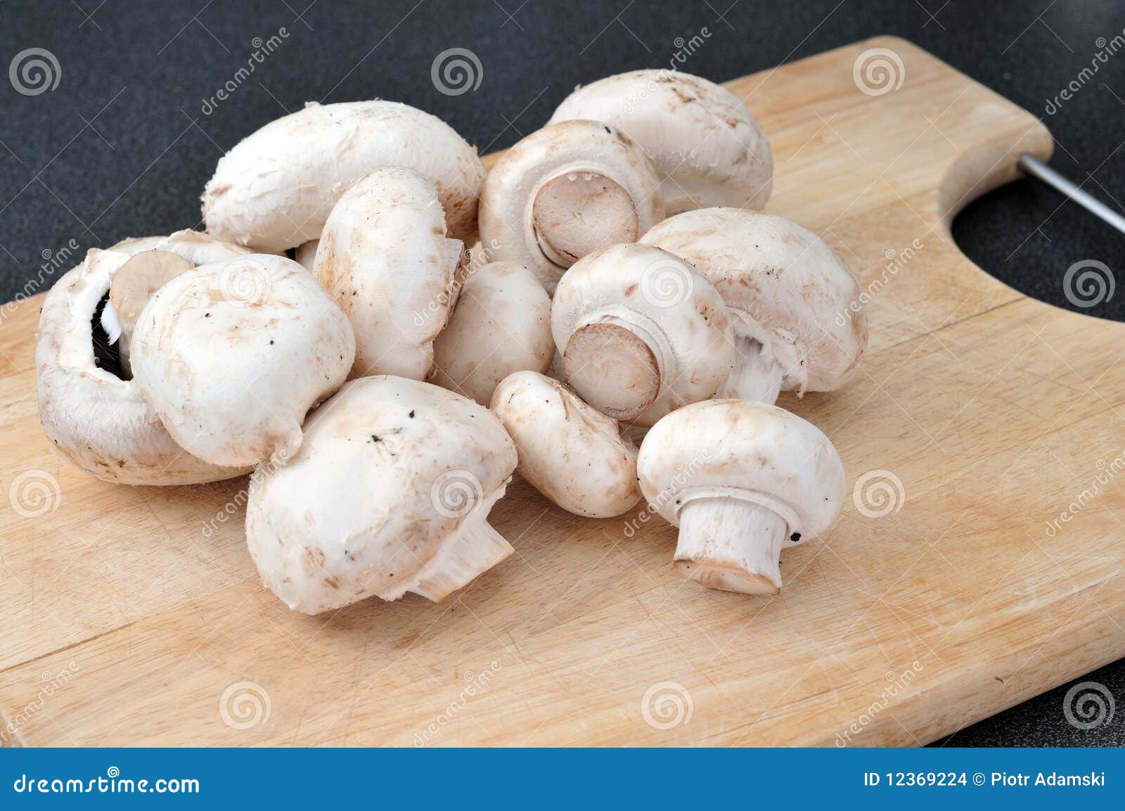 Fresh mushrooms stock photo. Image of closeup, diet, white - 12369224
