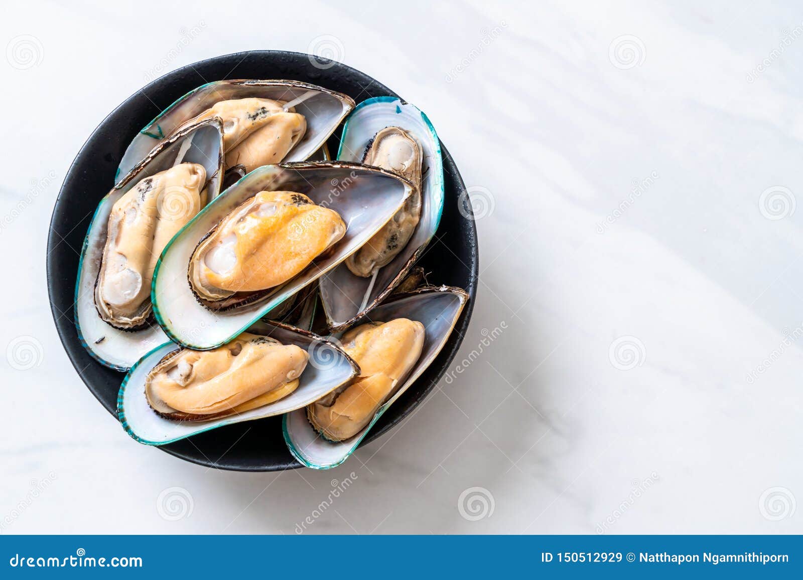 Fresh mussel on bowl stock image. Image of market, healthy - 150512929