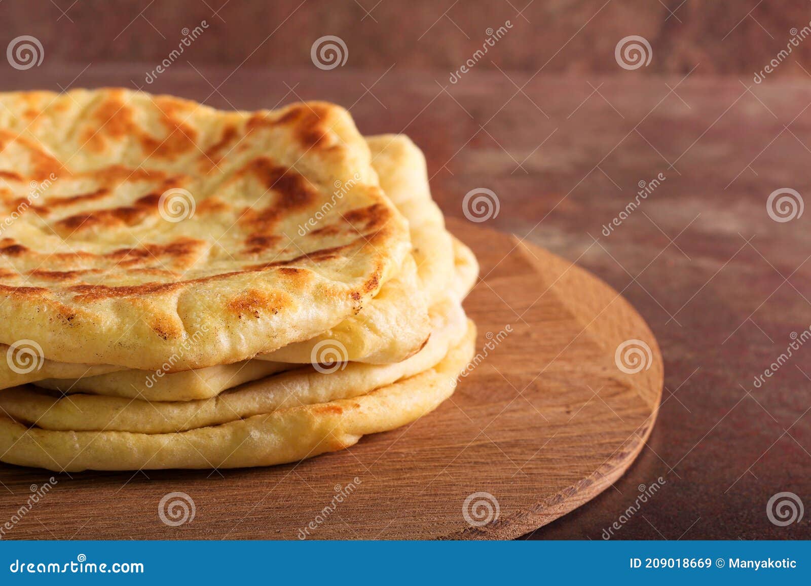 Fresh naan flatbreads stock image. Image of brunch, flatbread - 209018669