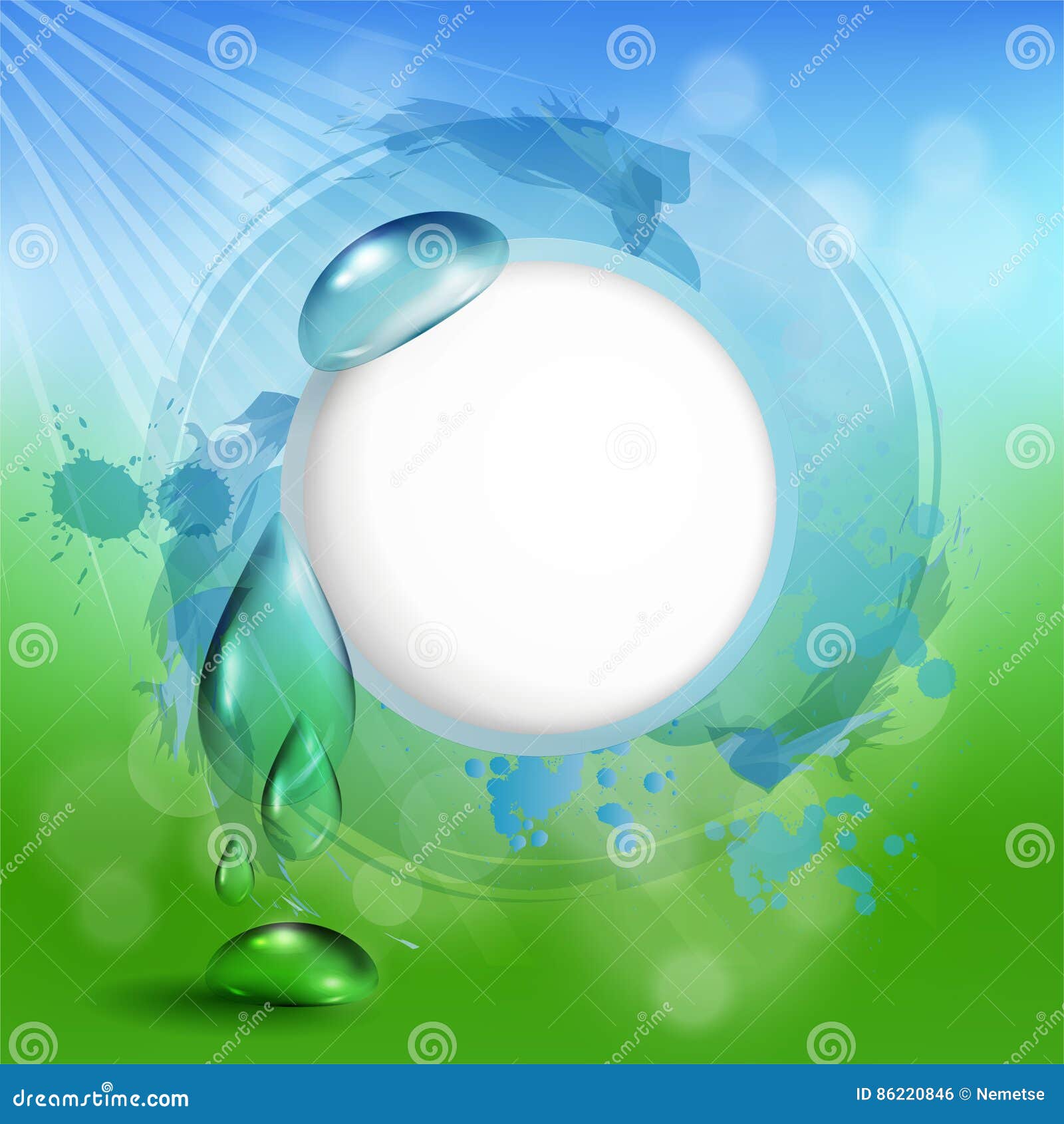 Fresh Natural Background Banner Stock Vector - Illustration of foliage ...