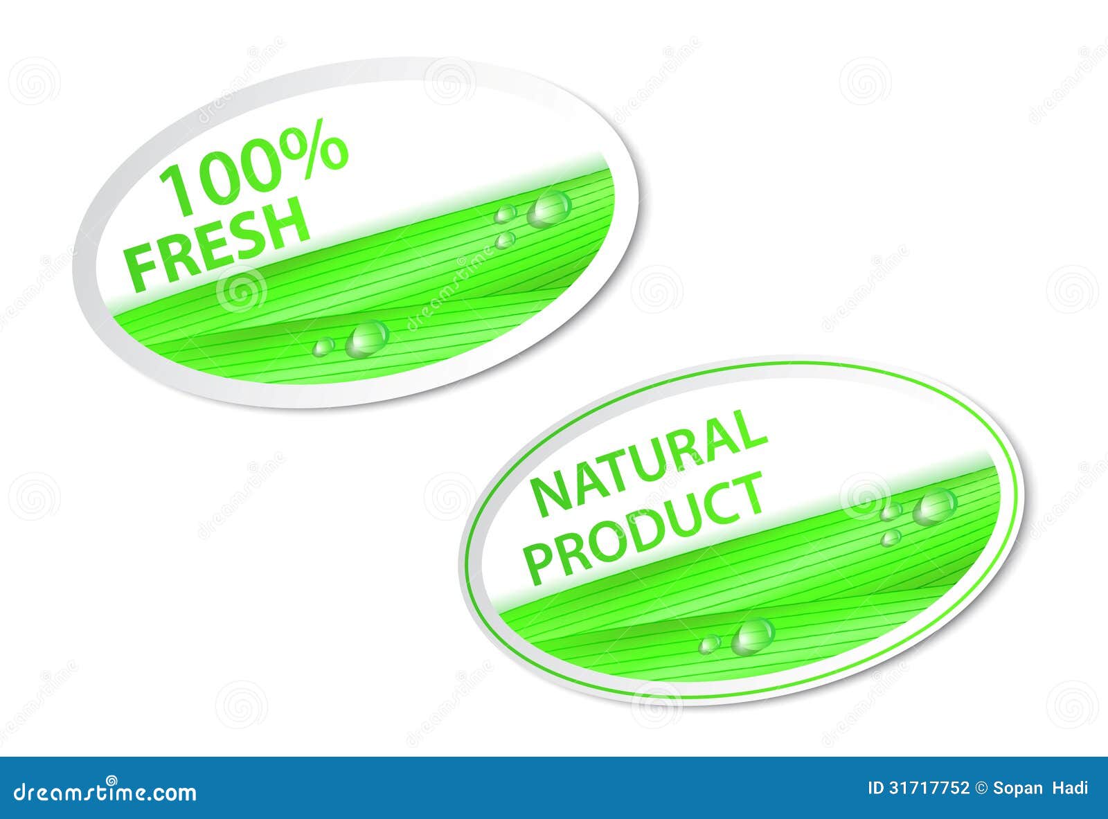 Fresh Natural Labels and Stickers Stock Vector - Illustration of pack ...