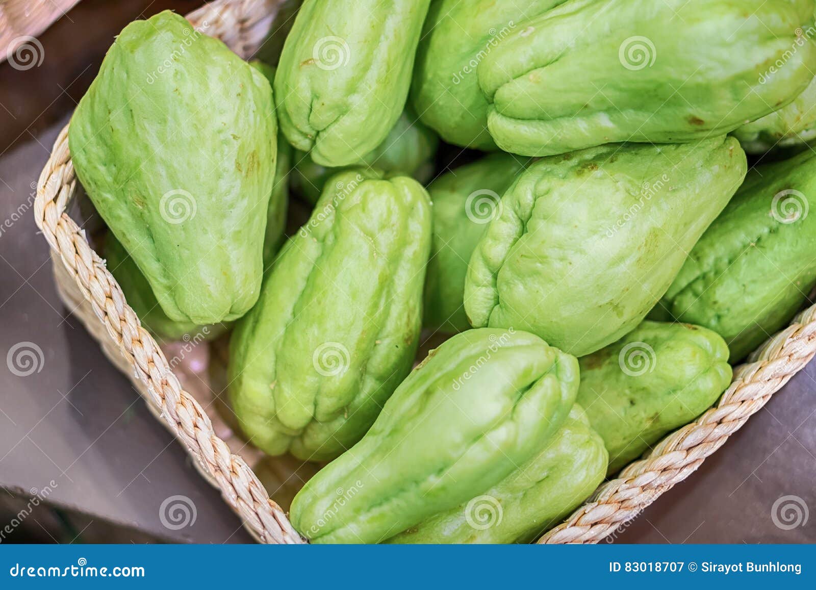 Fresh Natural and Organic of Chayote Fruits Stock Image - Image of ...