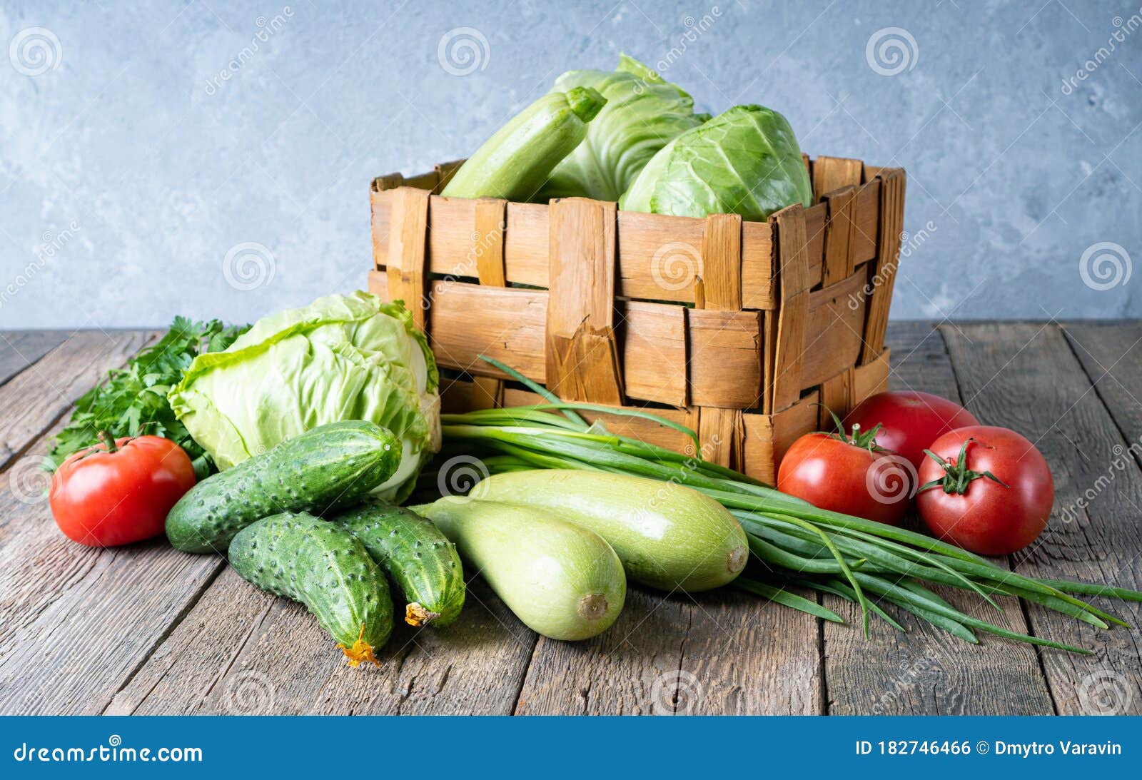 Fresh Natural Vegetables for Healthy Salad Preparing Stock Photo ...