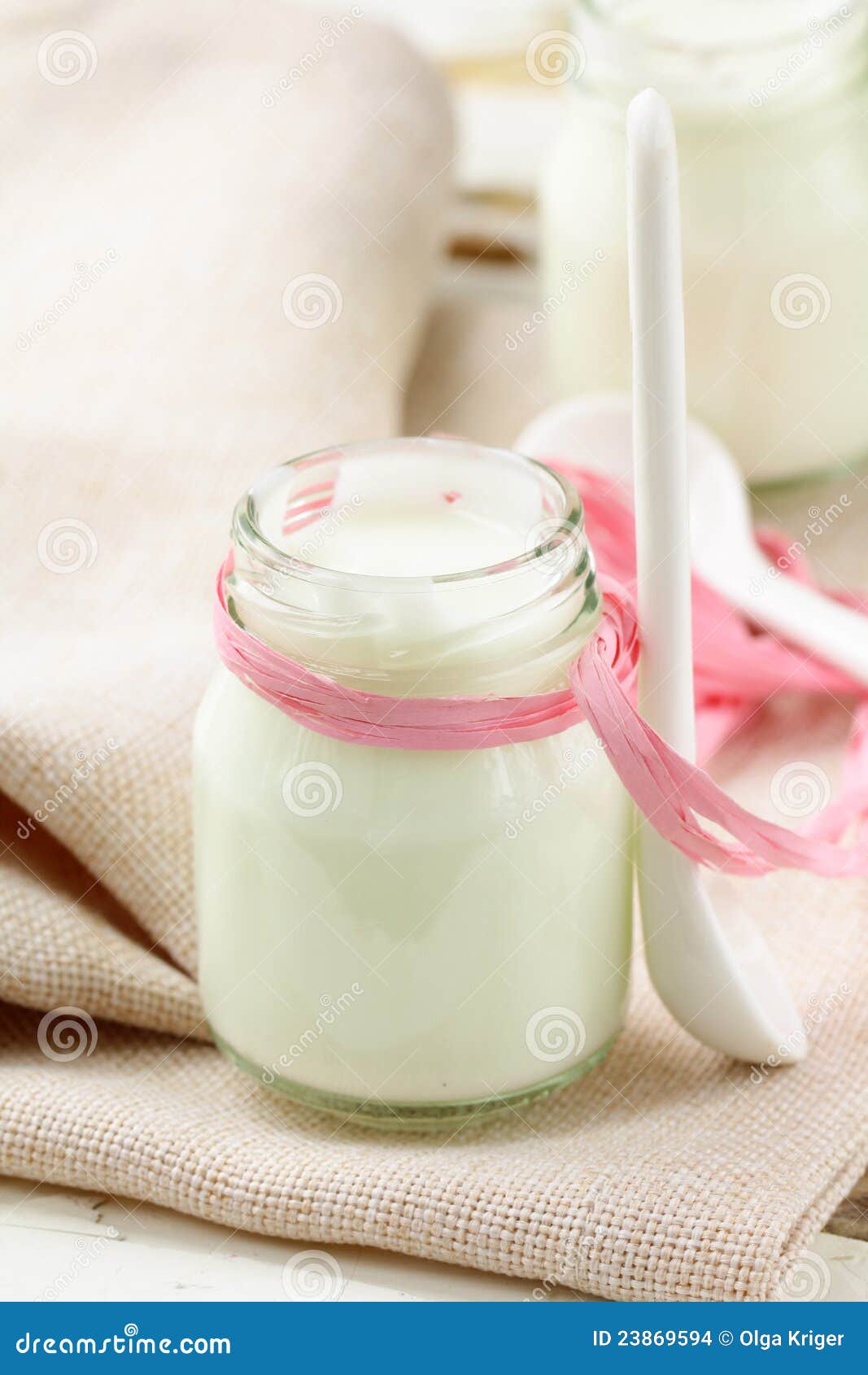 Fresh natural yoghurt stock photo. Image of milk, natural - 23869594