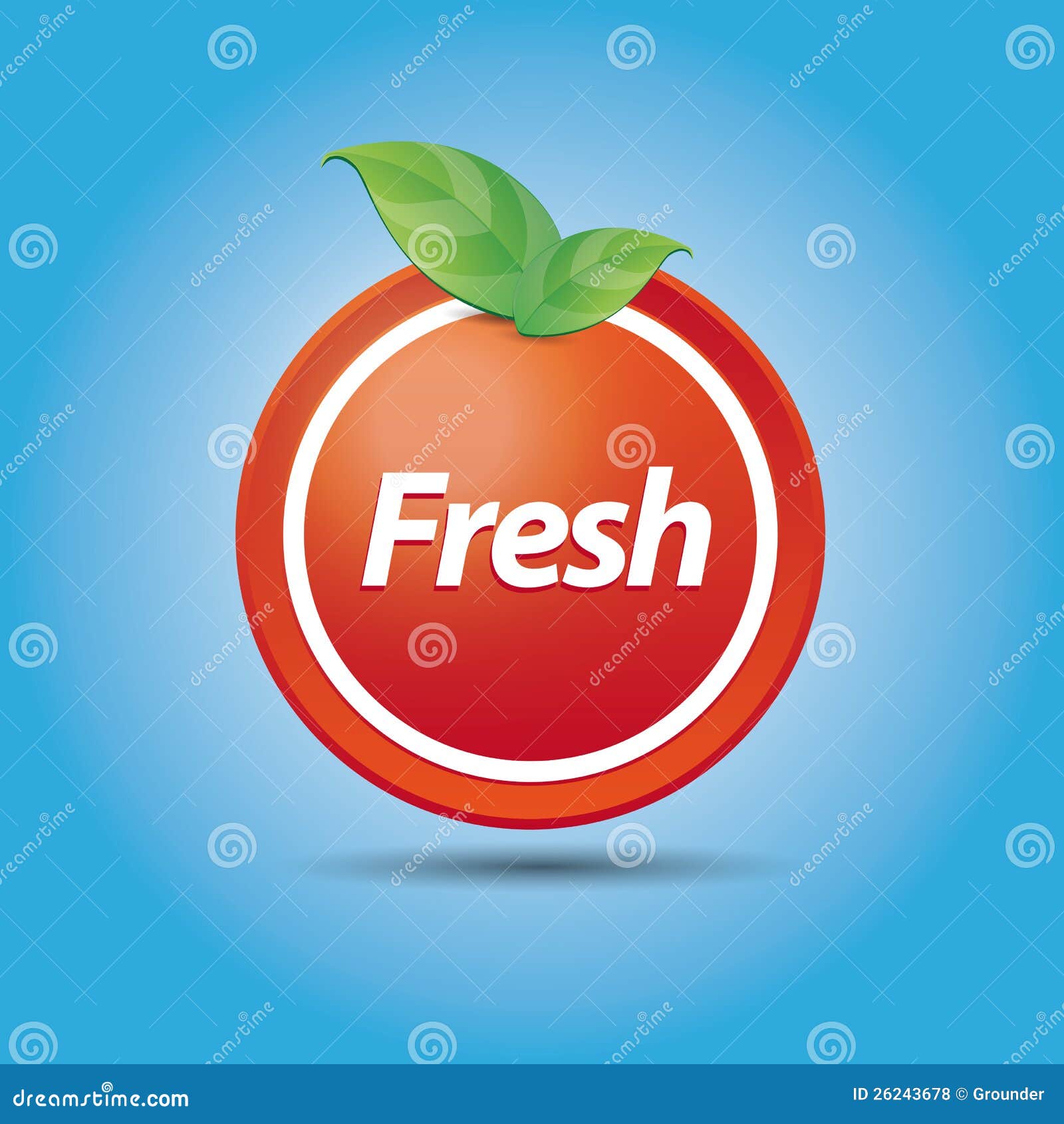 Fresh nature button stock vector. Illustration of drink - 26243678