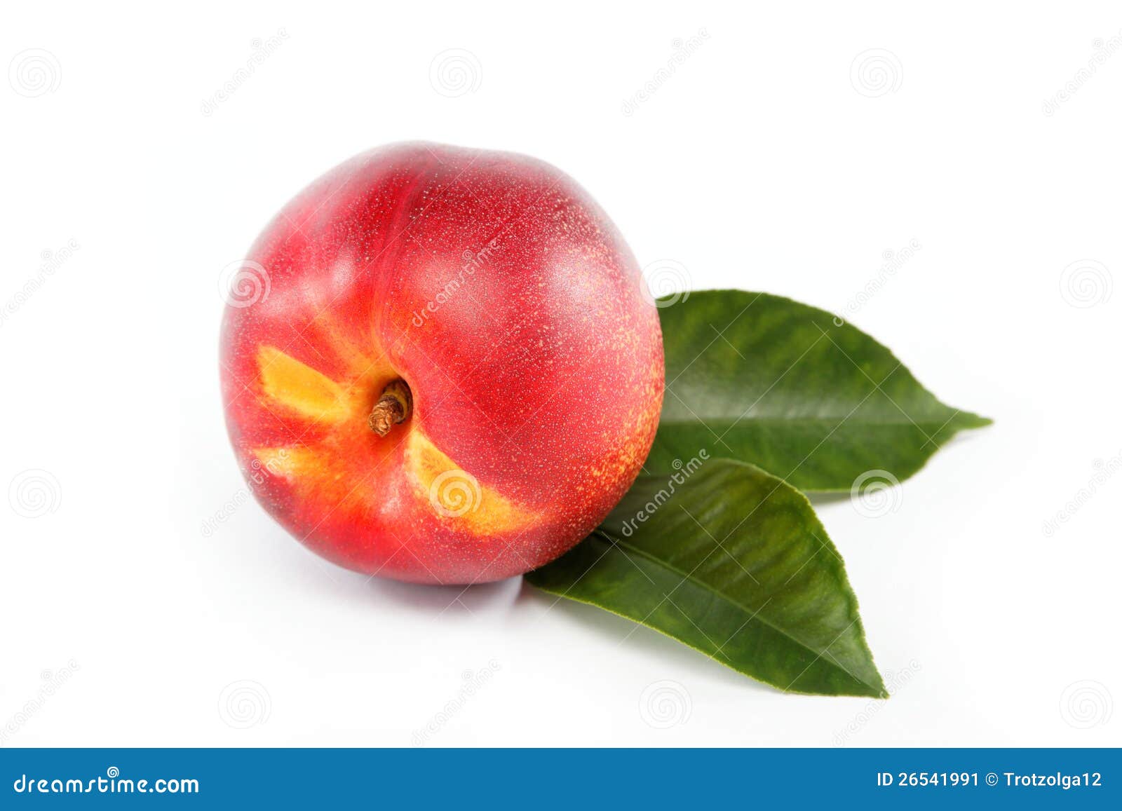 Fresh nectarin on a white. stock image. Image of health - 26541991