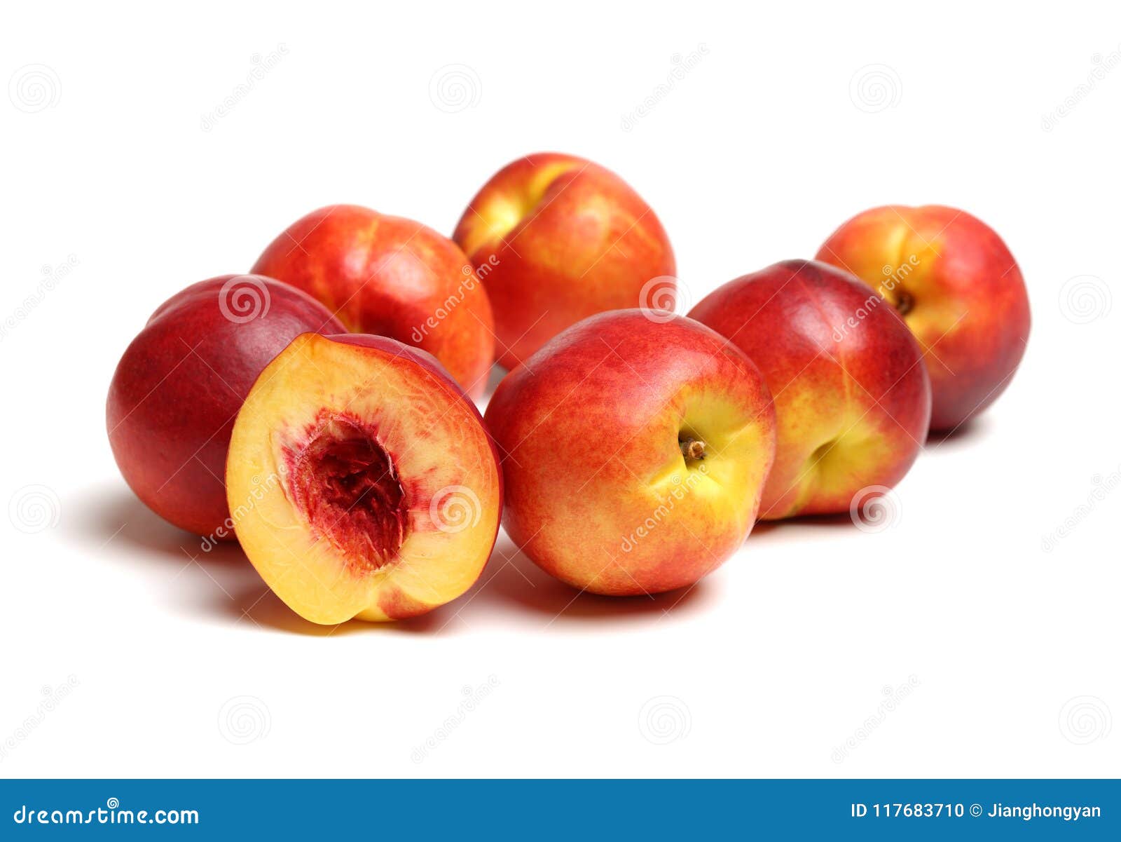 Red nectarine stock photo. Image of closeup, colorful - 117683710