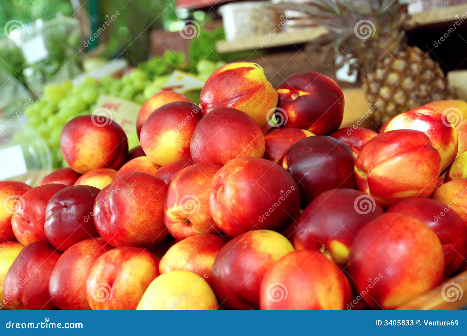 Fresh nectarines stock image. Image of health, juicy, store - 3405833