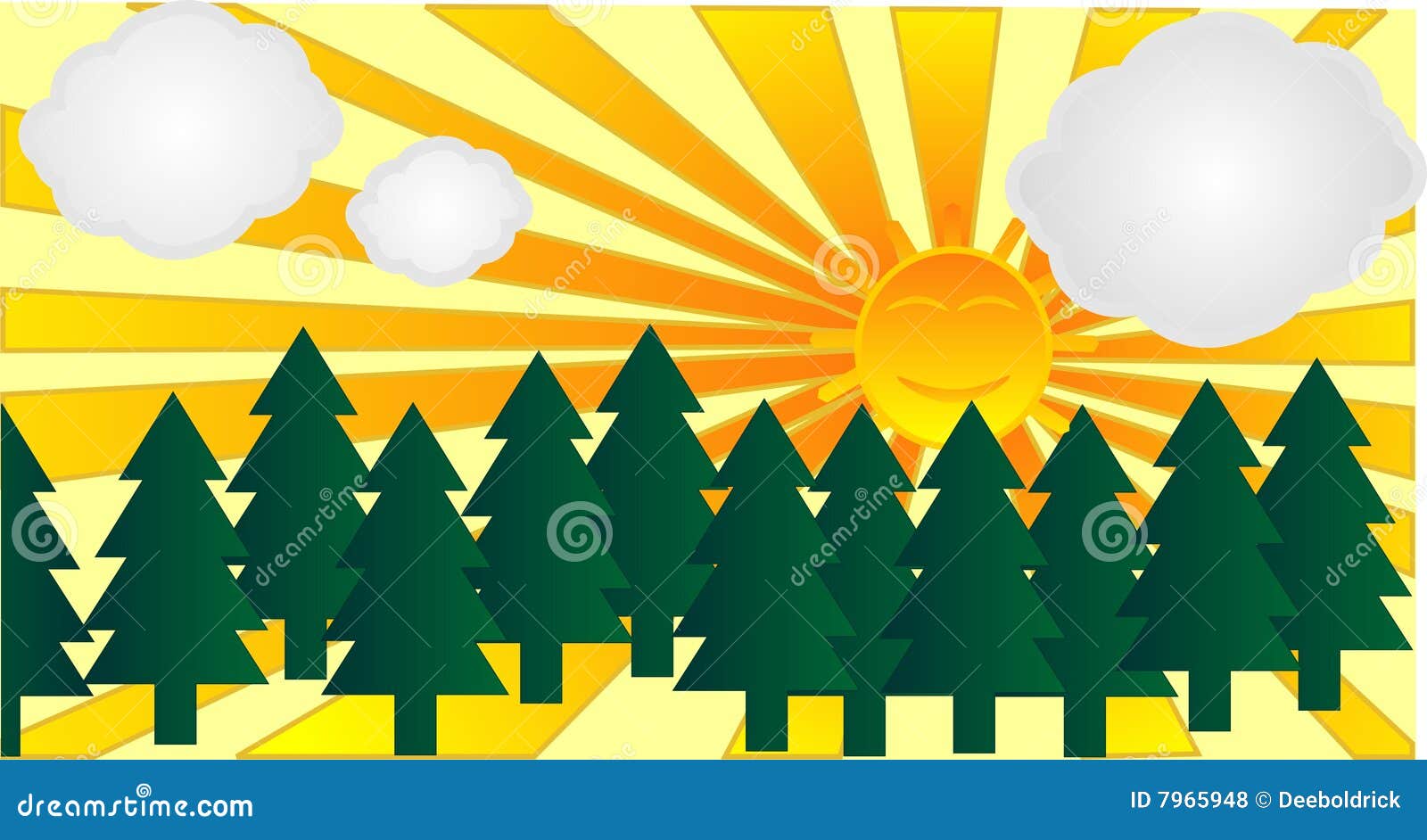 Fresh, new day begins stock vector. Illustration of recreational - 7965948