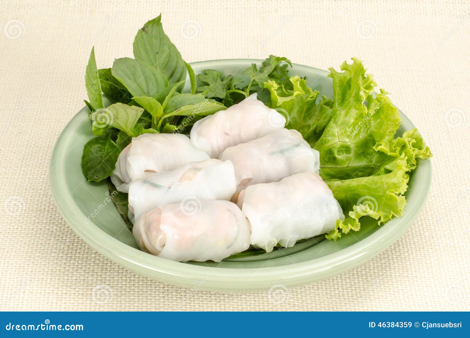 Fresh noodle spring roll stock image. Image of diet, fresh - 46384359