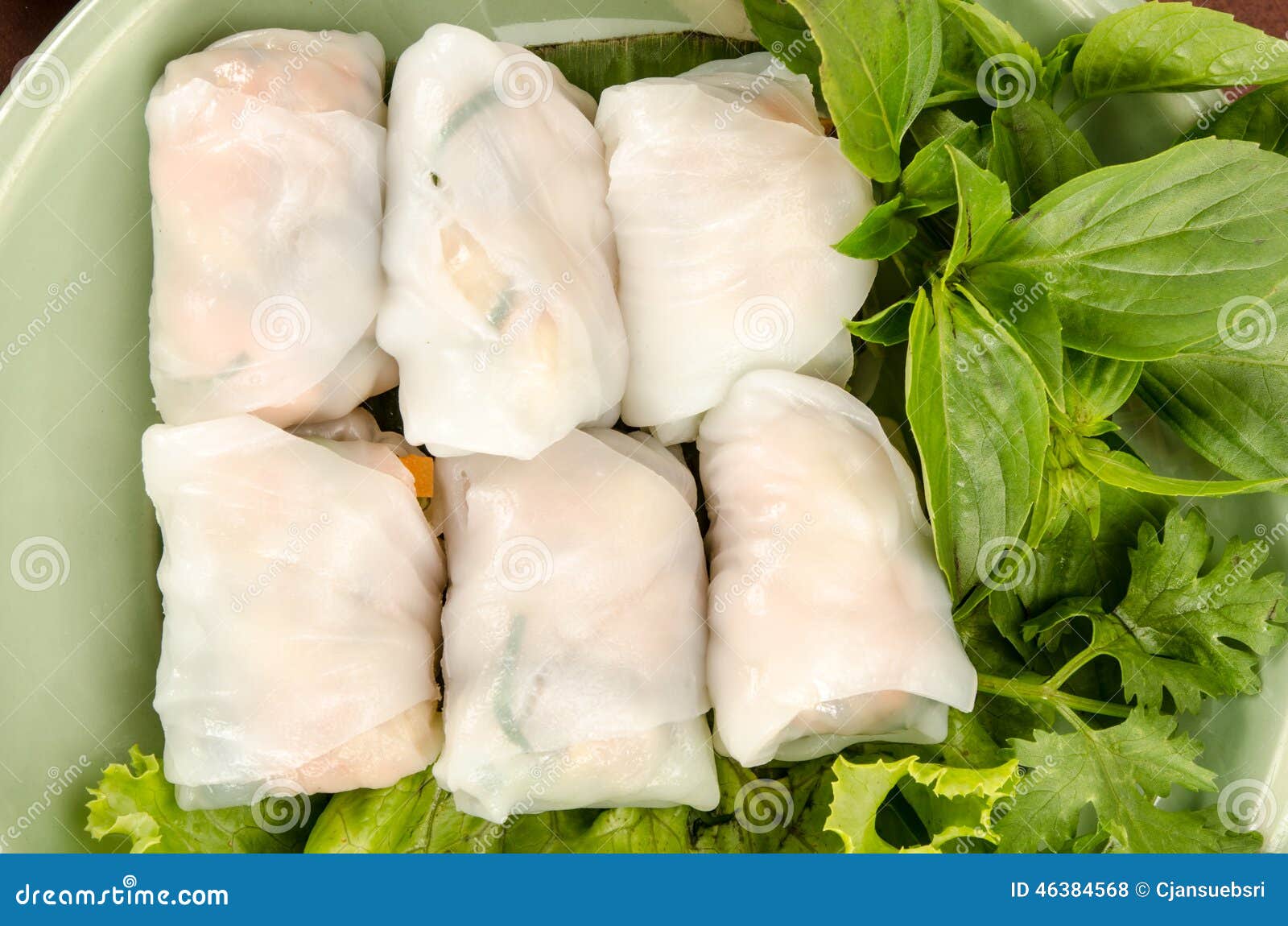 Fresh noodle spring roll stock photo. Image of meal, rice - 46384568