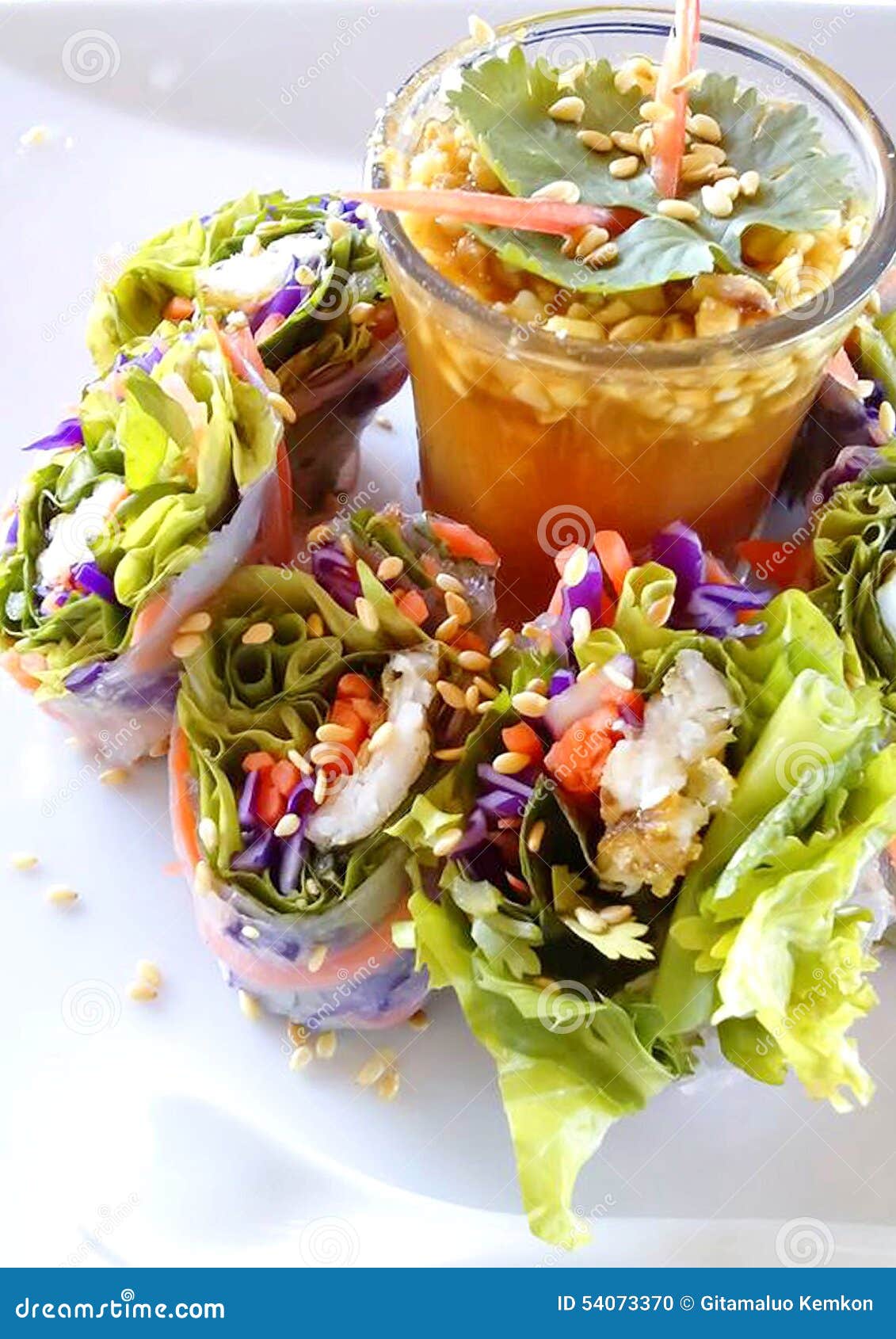 Fresh noodles spring roll stock photo. Image of fresh - 54073370