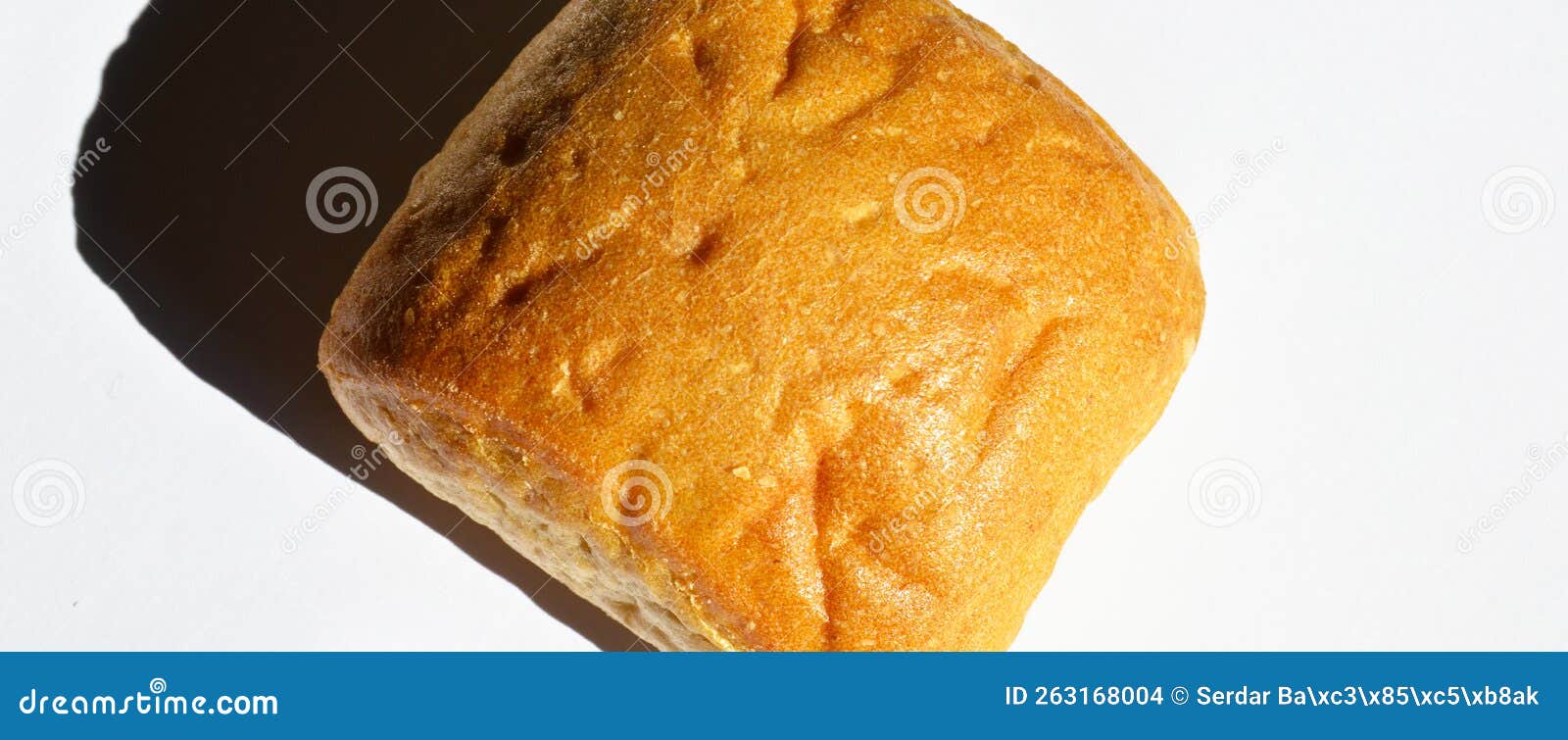 Fresh Nutritious and Golden Colored Bread Isolated on White Background ...