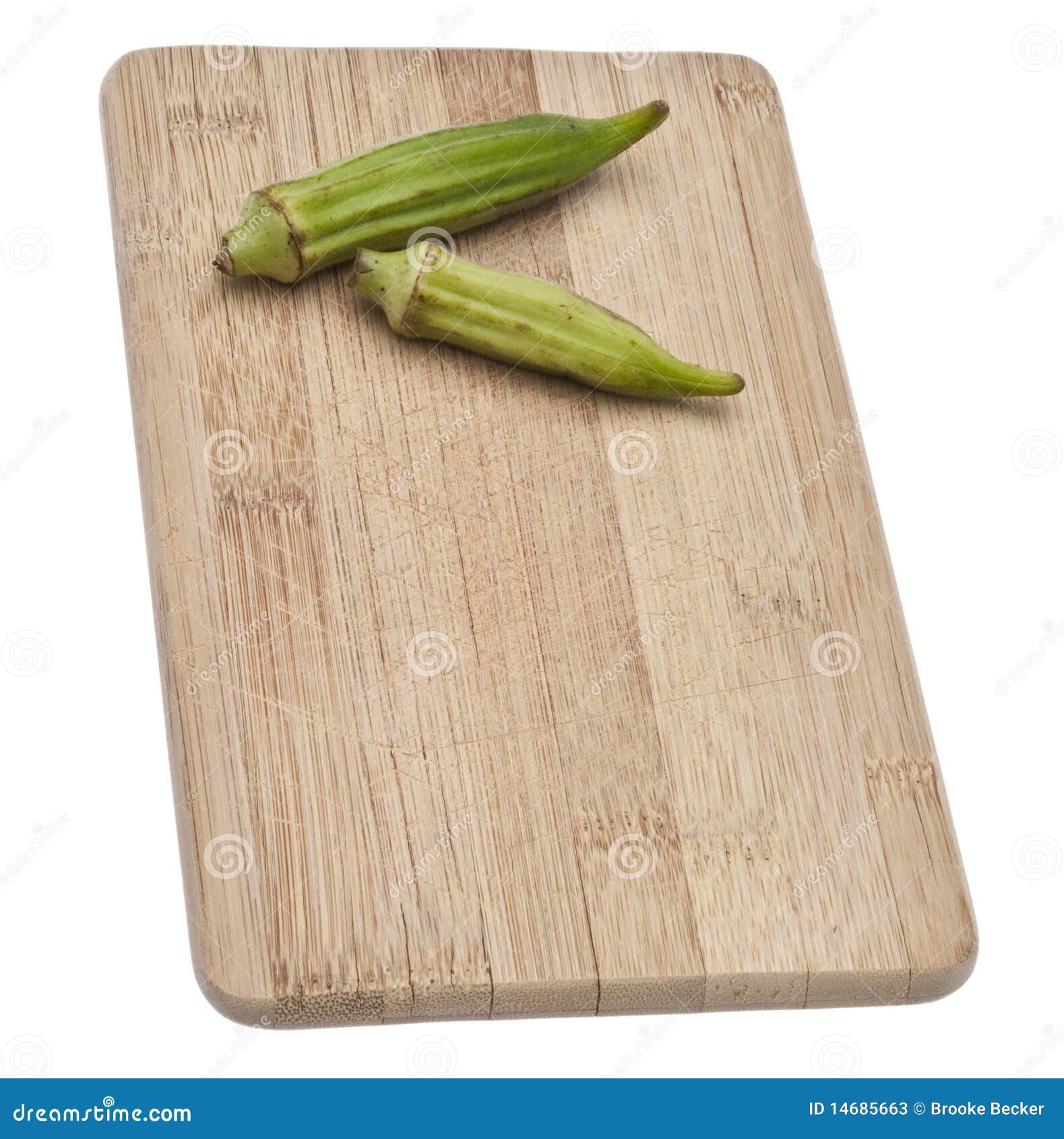 Fresh Okra stock image. Image of wooden, plant, isolated - 14685663