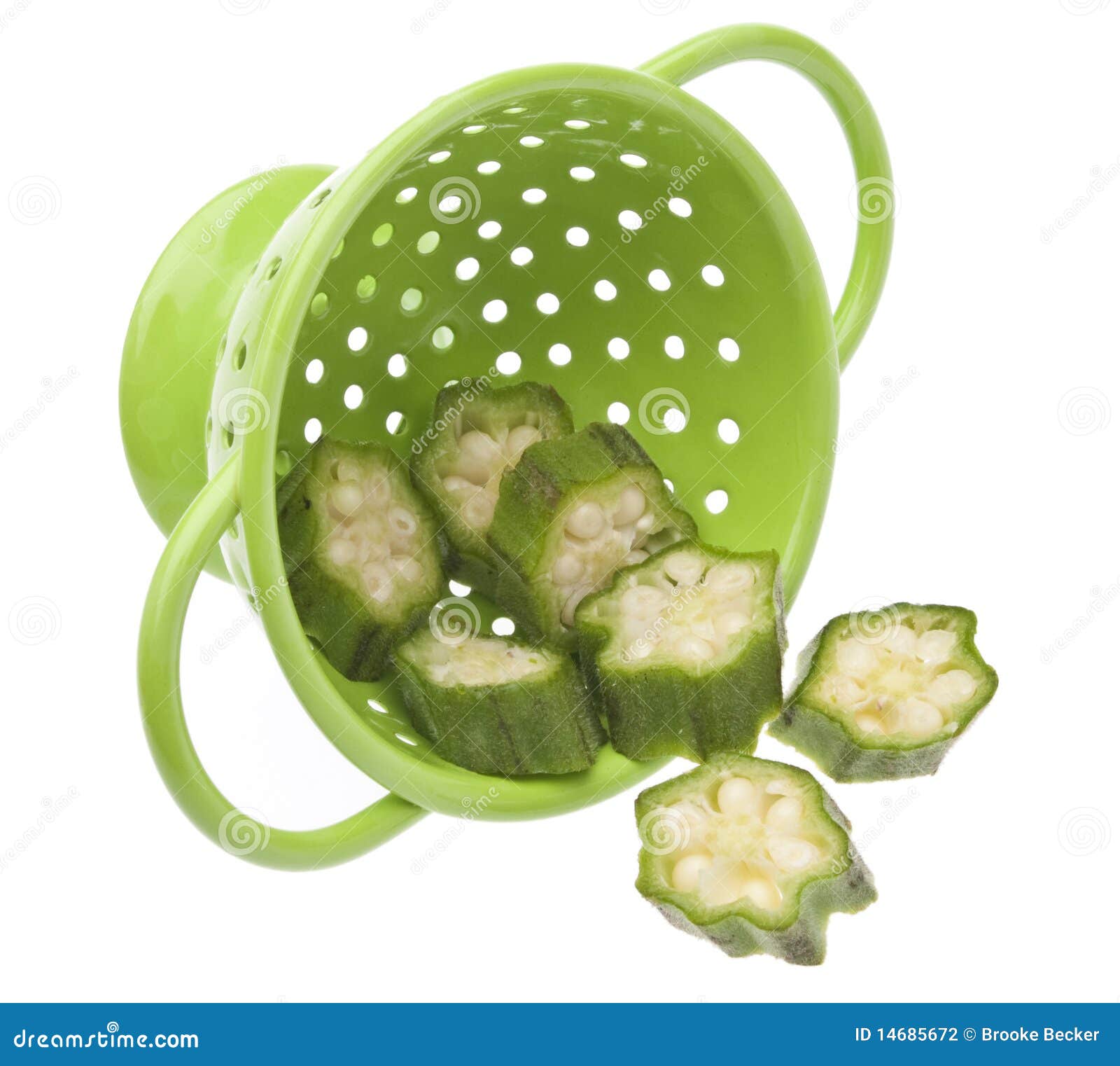 Fresh Okra stock photo. Image of white, studio, green - 14685672